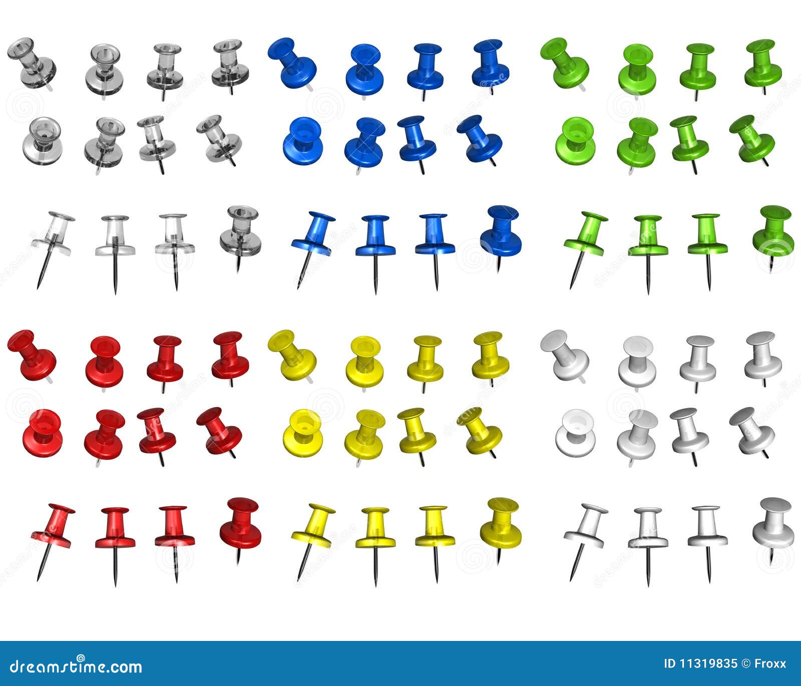 Multicolored pins stock illustration. Illustration of close - 11319835