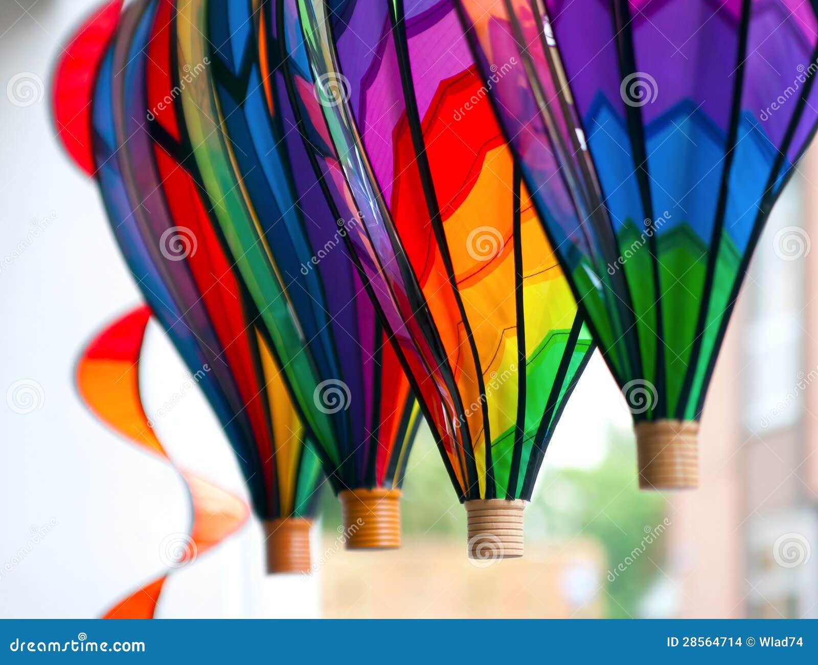 Multicolored Pinwheel Toys in the Form of Balloon Stock Photo - Image ...