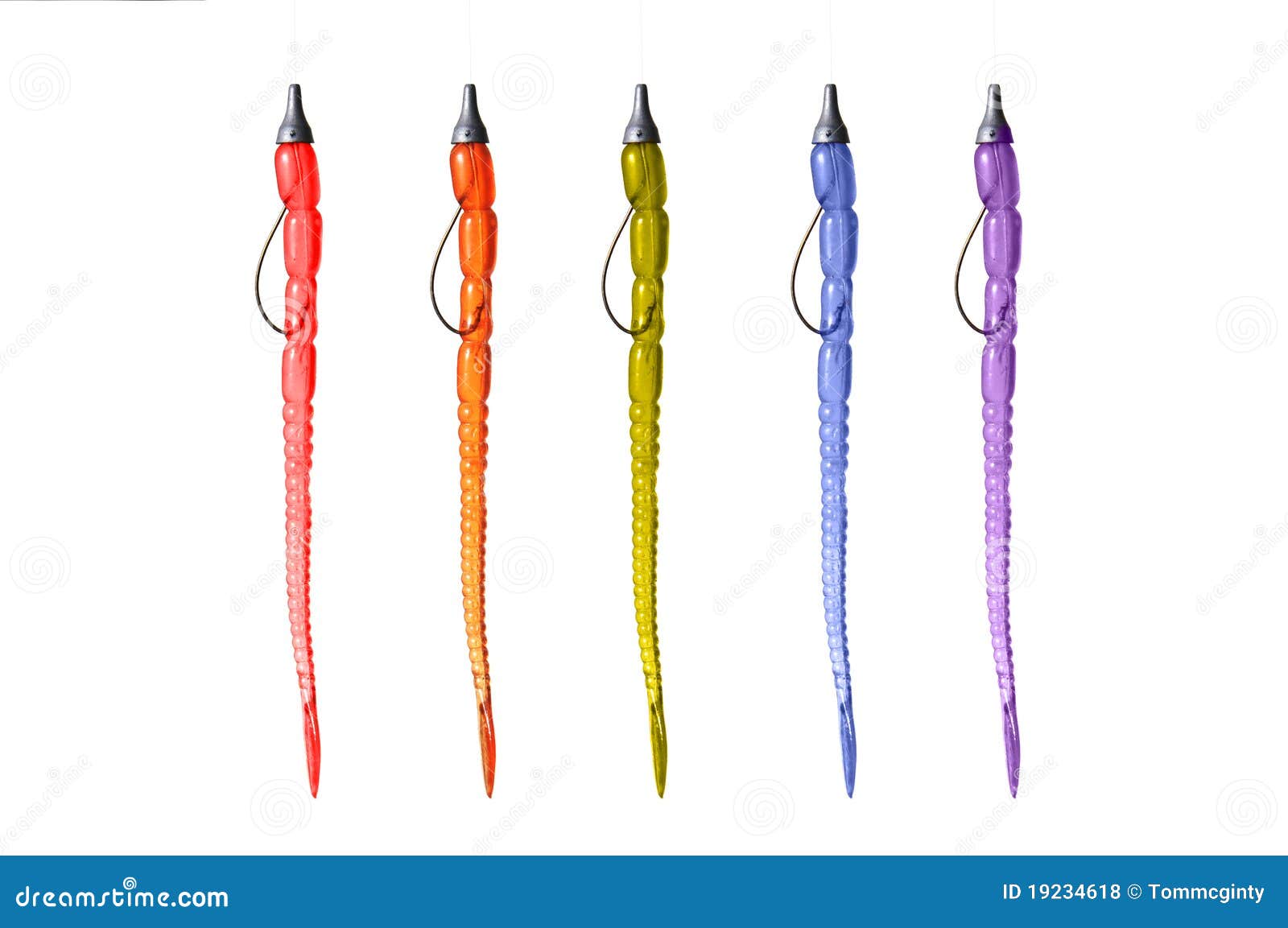 Multicolored Plastic Worms stock photo. Image of purple - 19234618