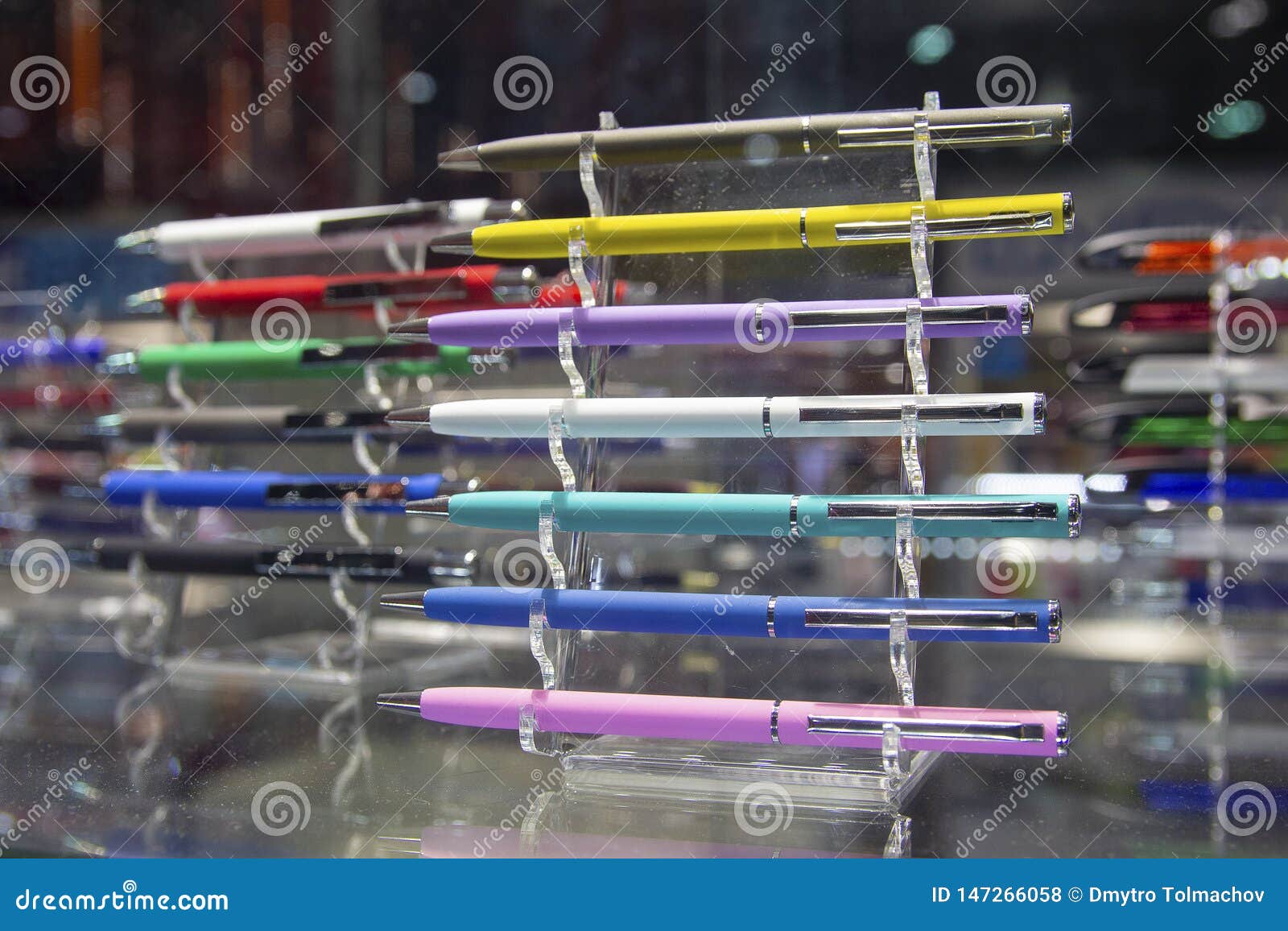 Multicolored Plastic Writing Pens Stock Photo - Image of drawing ...