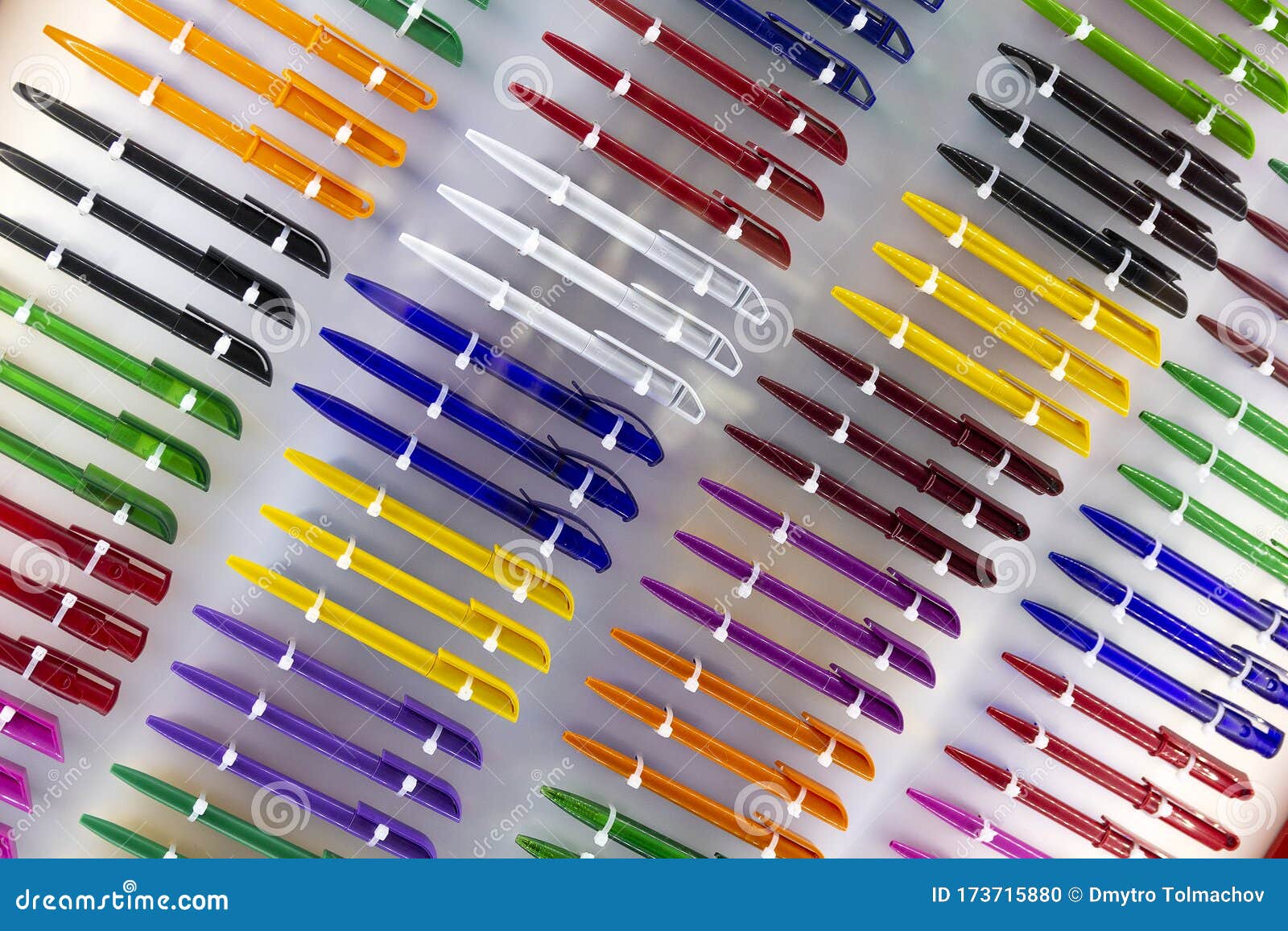 Multicolored Plastic Writing Pens Stock Photo - Image of assortment ...