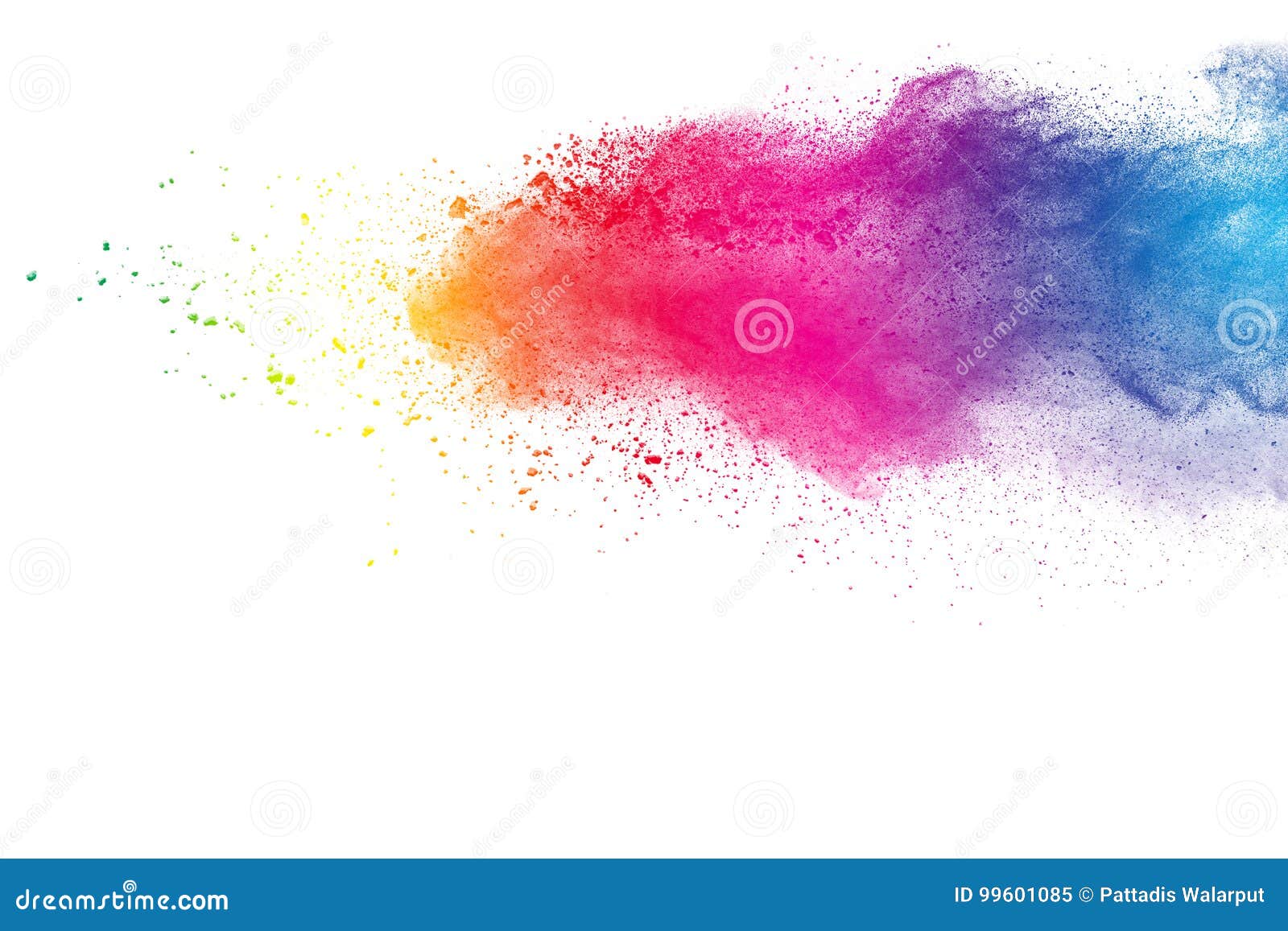 Powder Explosion, Star Dust Particles Scatter Splash On White Abstract ...