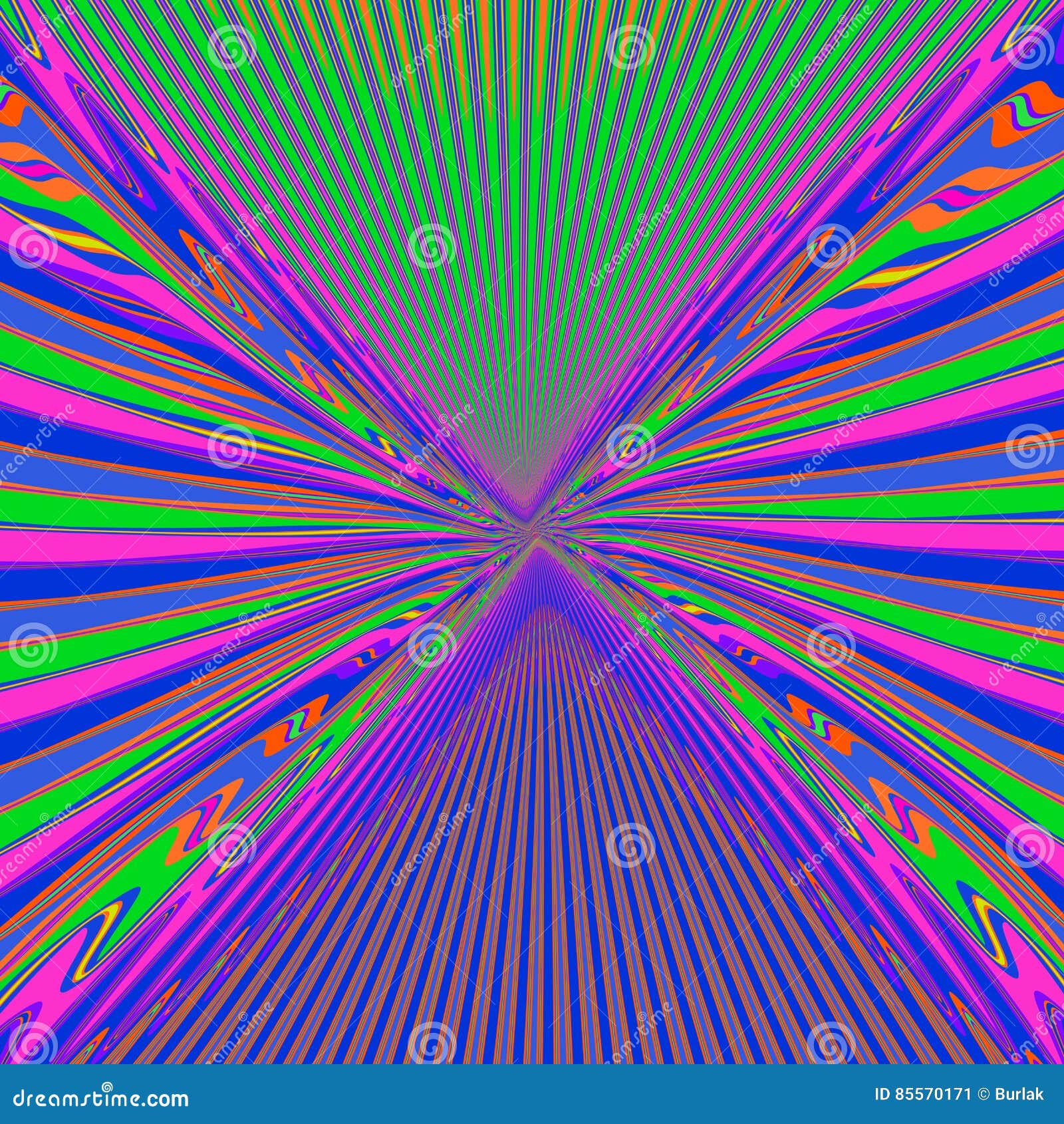 Multicolored Psychedelic Lines Stock Vector - Illustration of element ...