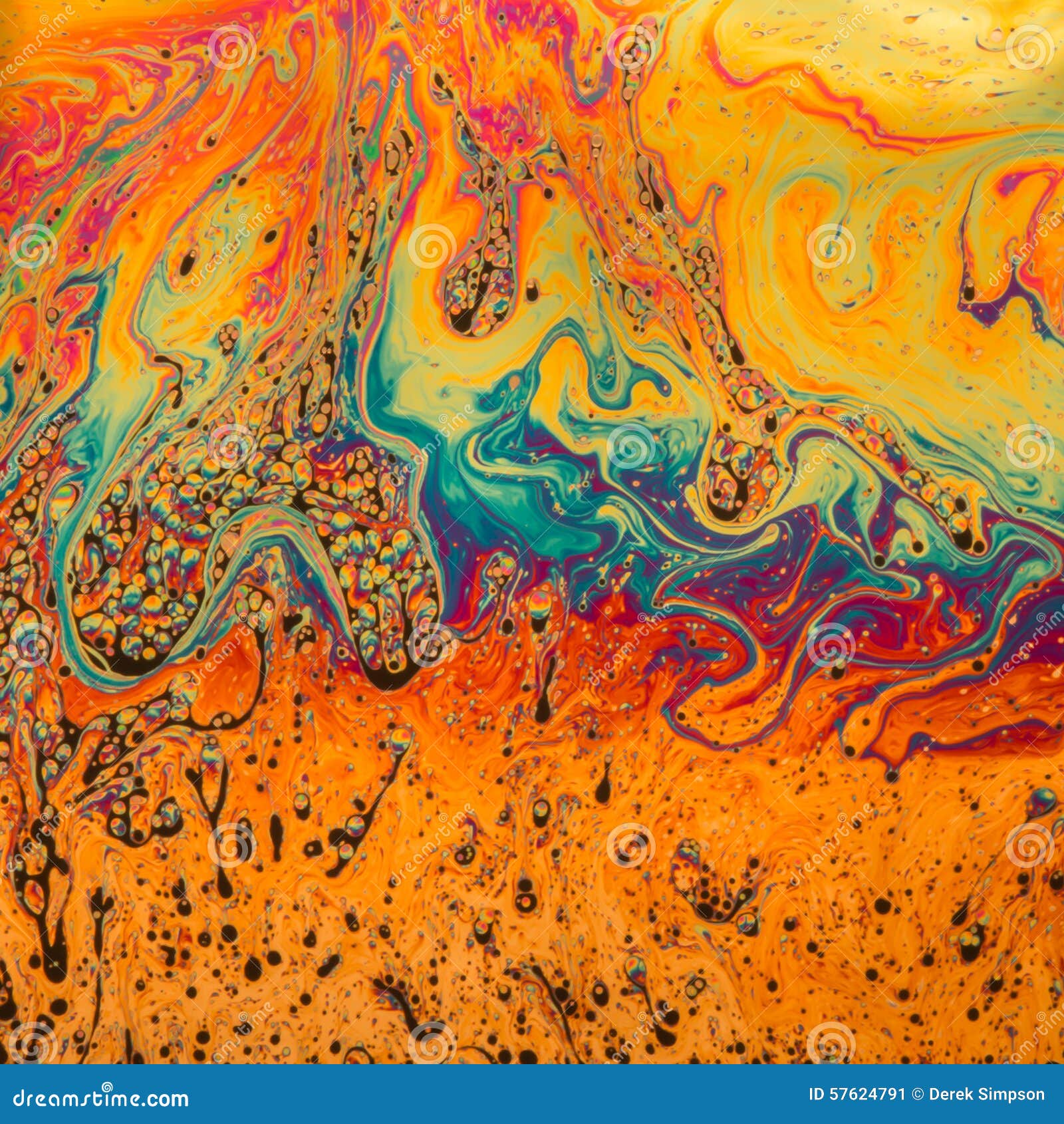 Multicolored Psychedelic Soap Bubble Abstract Background Stock Image ...