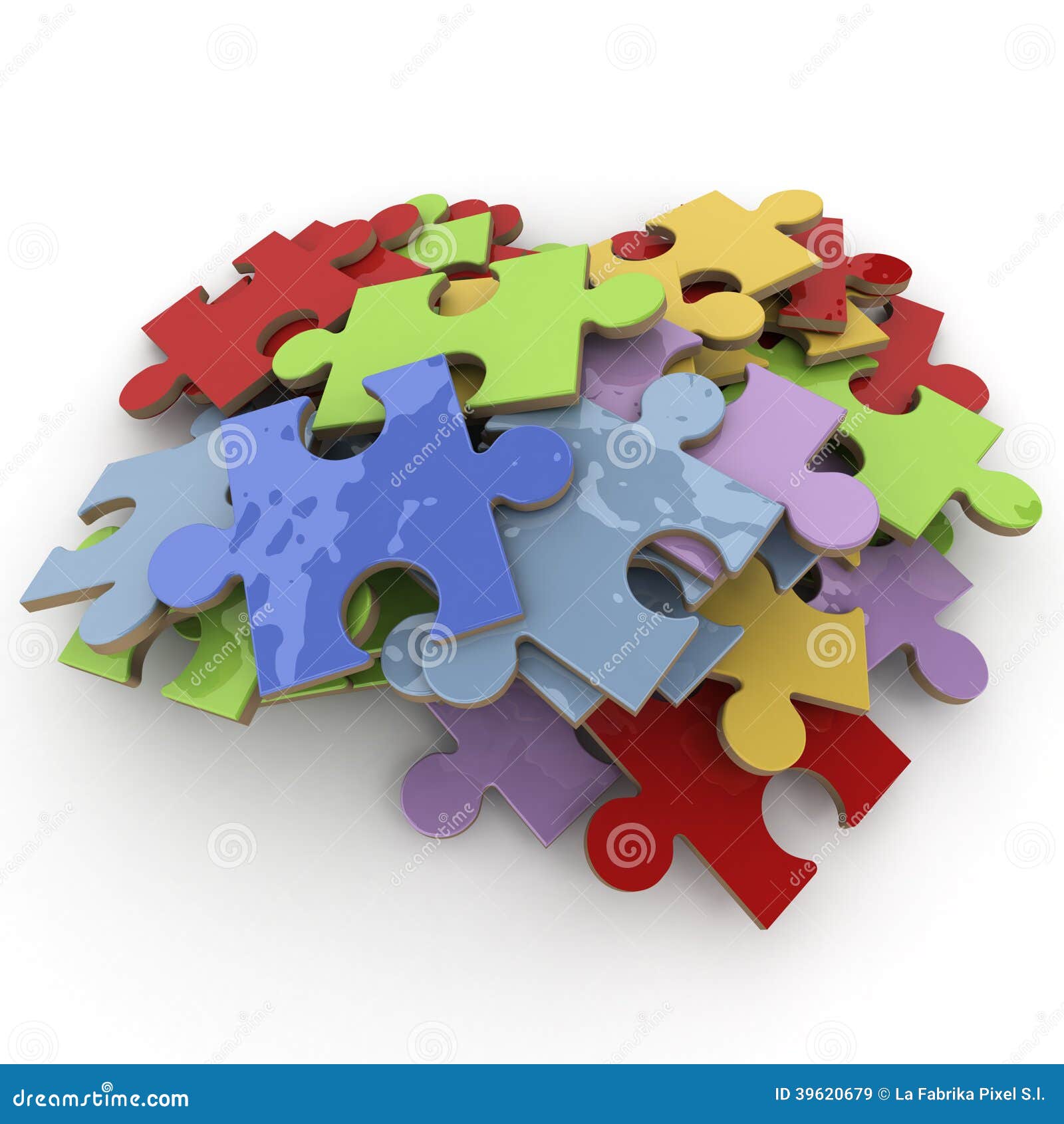 Multicolored puzzle stock image. Image of jigsaw, pieces - 39620679