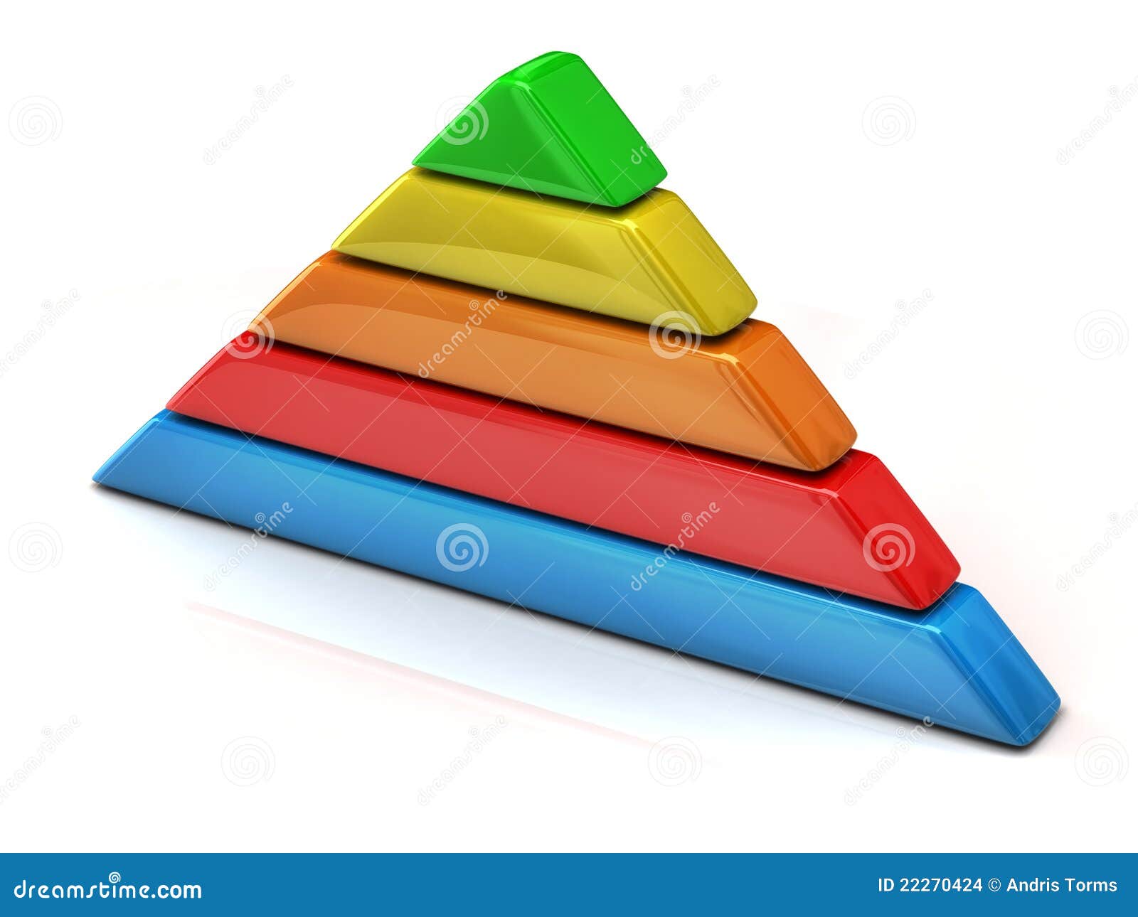 Multicolored Pyramid Chart 3d Stock Illustration - Illustration of ...