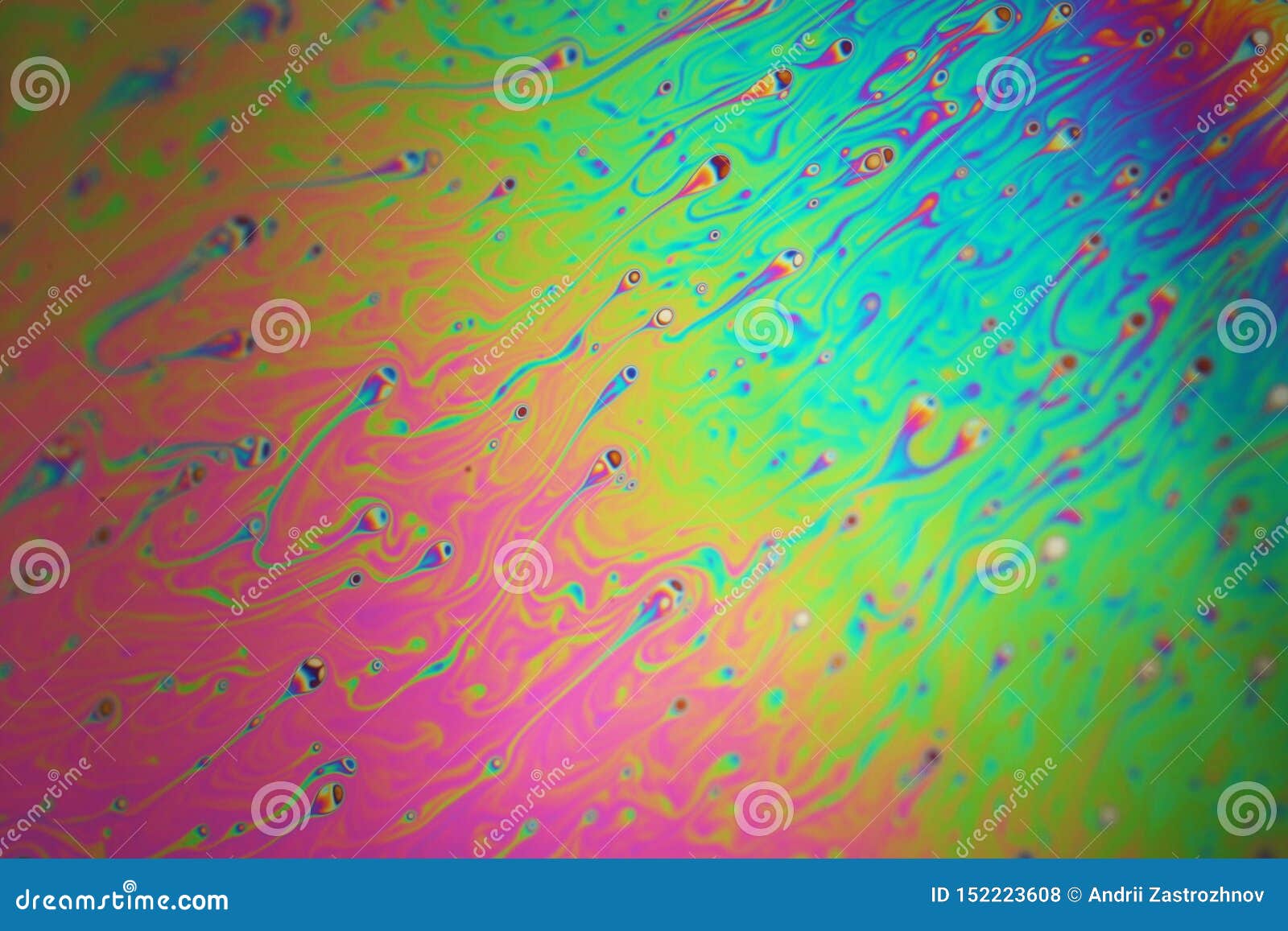 Multicolored Rainbow Soap Bubble, Psychedelic Background. Abstract ...