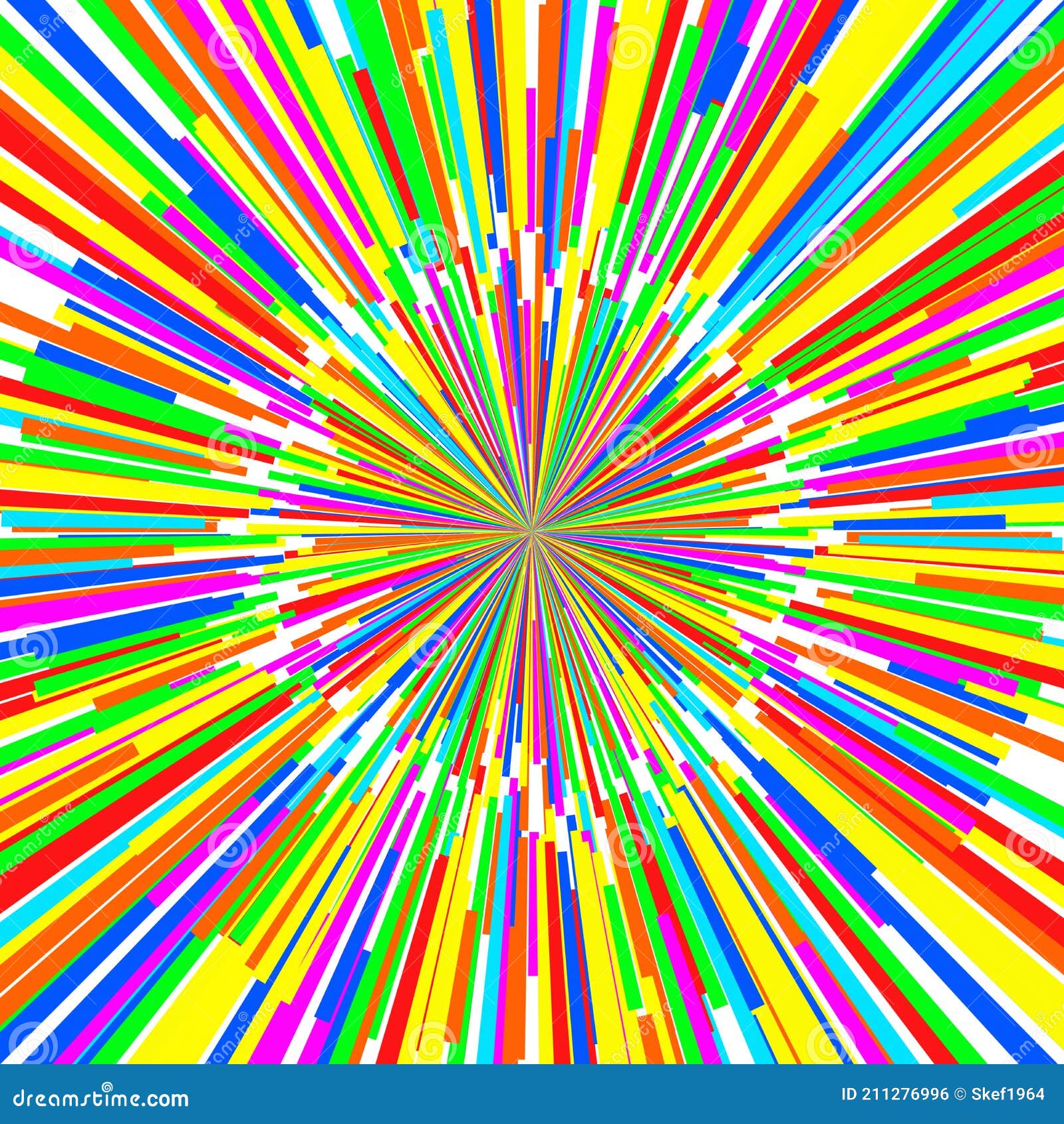 Multicolored Rainbow Spectrum Starburst Rays Stock Illustration ...