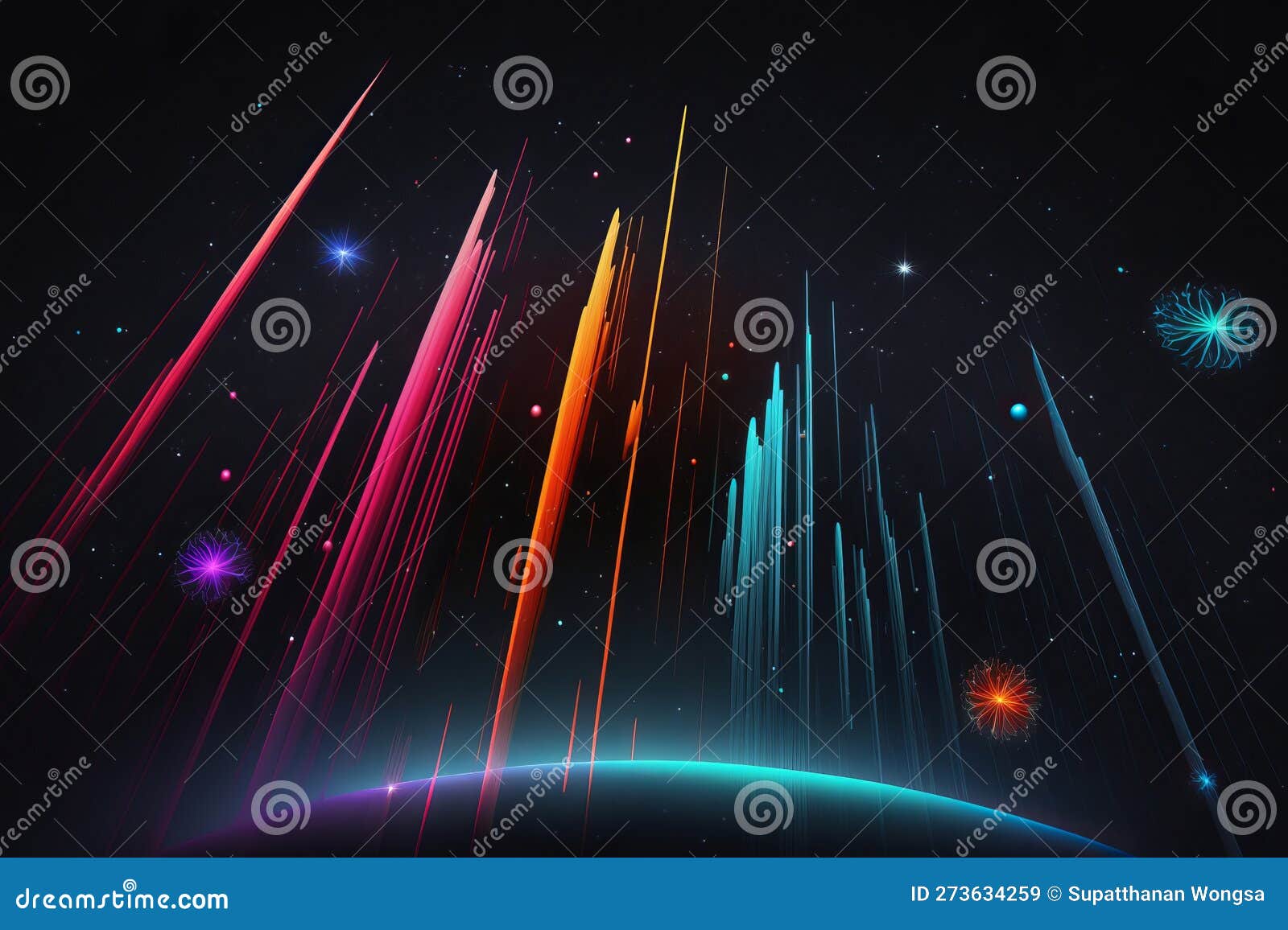 Multicolored ray of light stock illustration. Illustration of painting ...