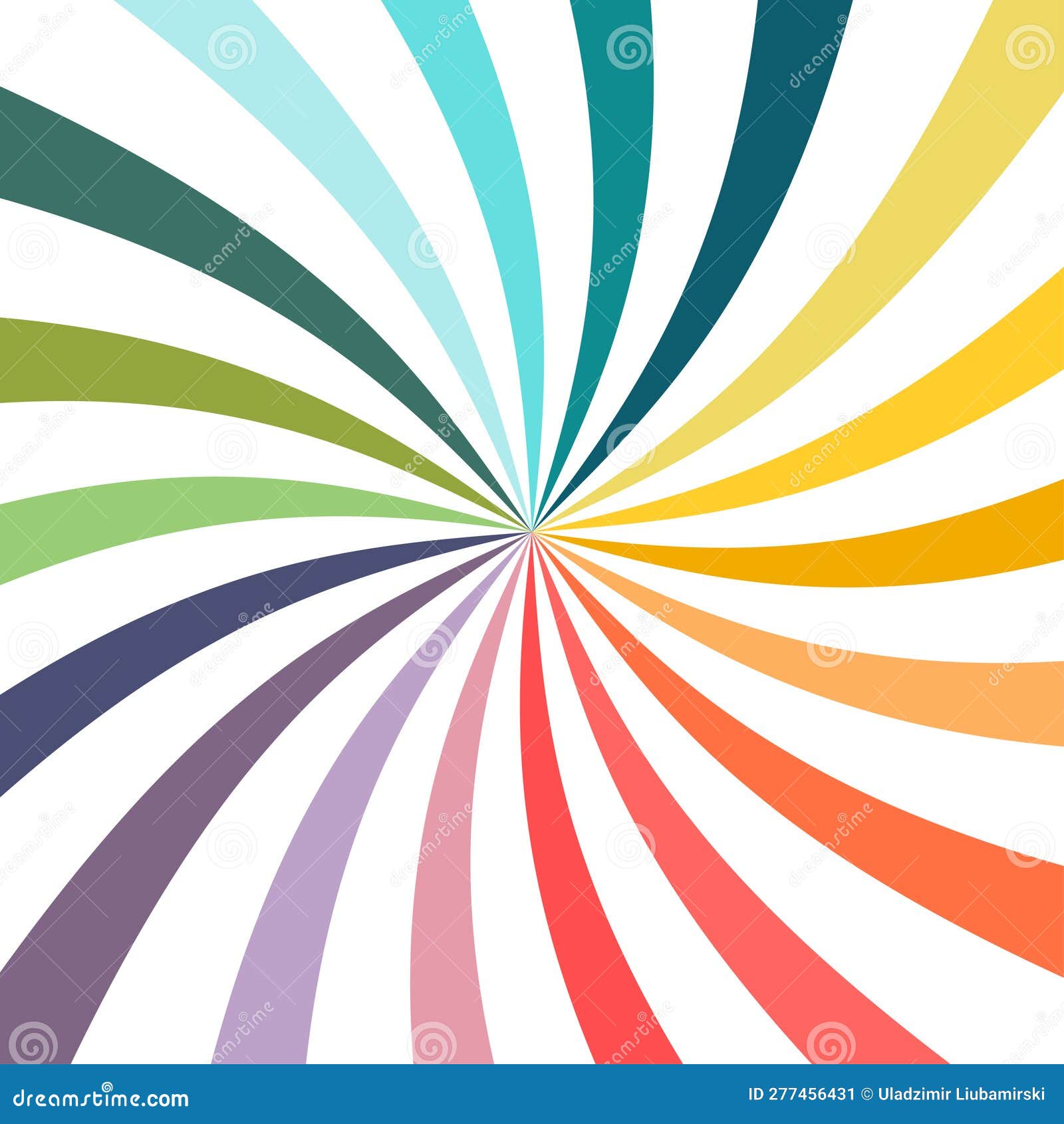 Multicolored Rays on a White Background. Colorful Rays, Lines ...