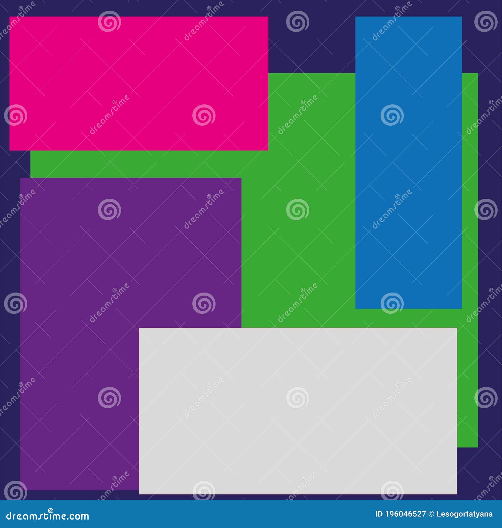 Multicolored Rectangle on a Blue Background Stock Vector - Illustration ...