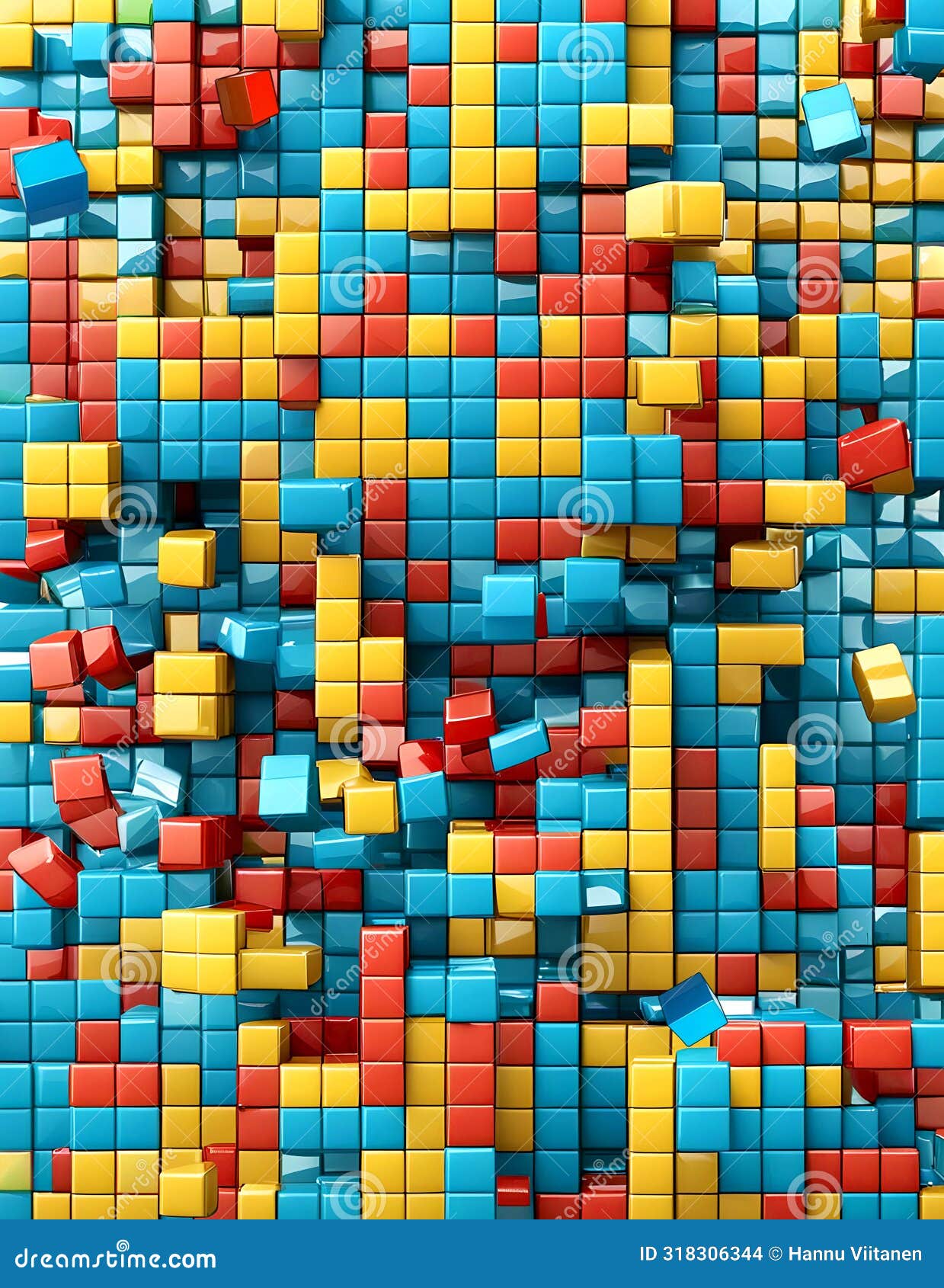 Multicolored Rectangular Cube Blocks Elements Background Stock ...