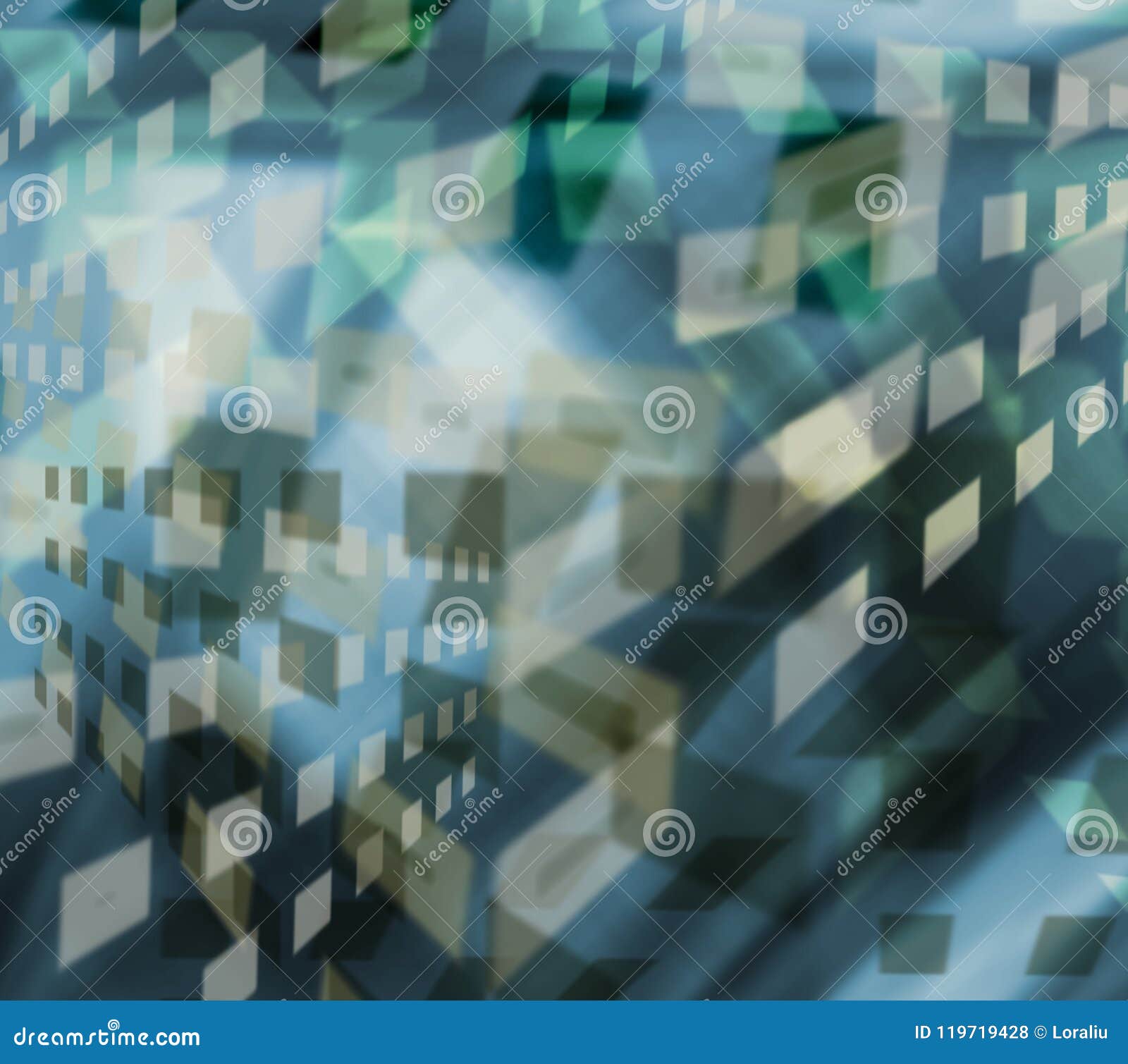 Multicolored Repeating Geometric Pattern in Bright Blue Color for ...