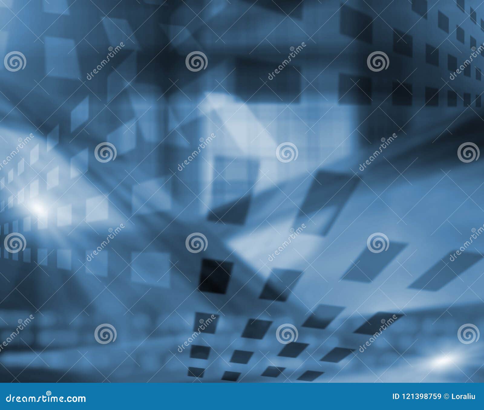 Multicolored Repeating Geometric Pattern in Bright Blue Color for ...