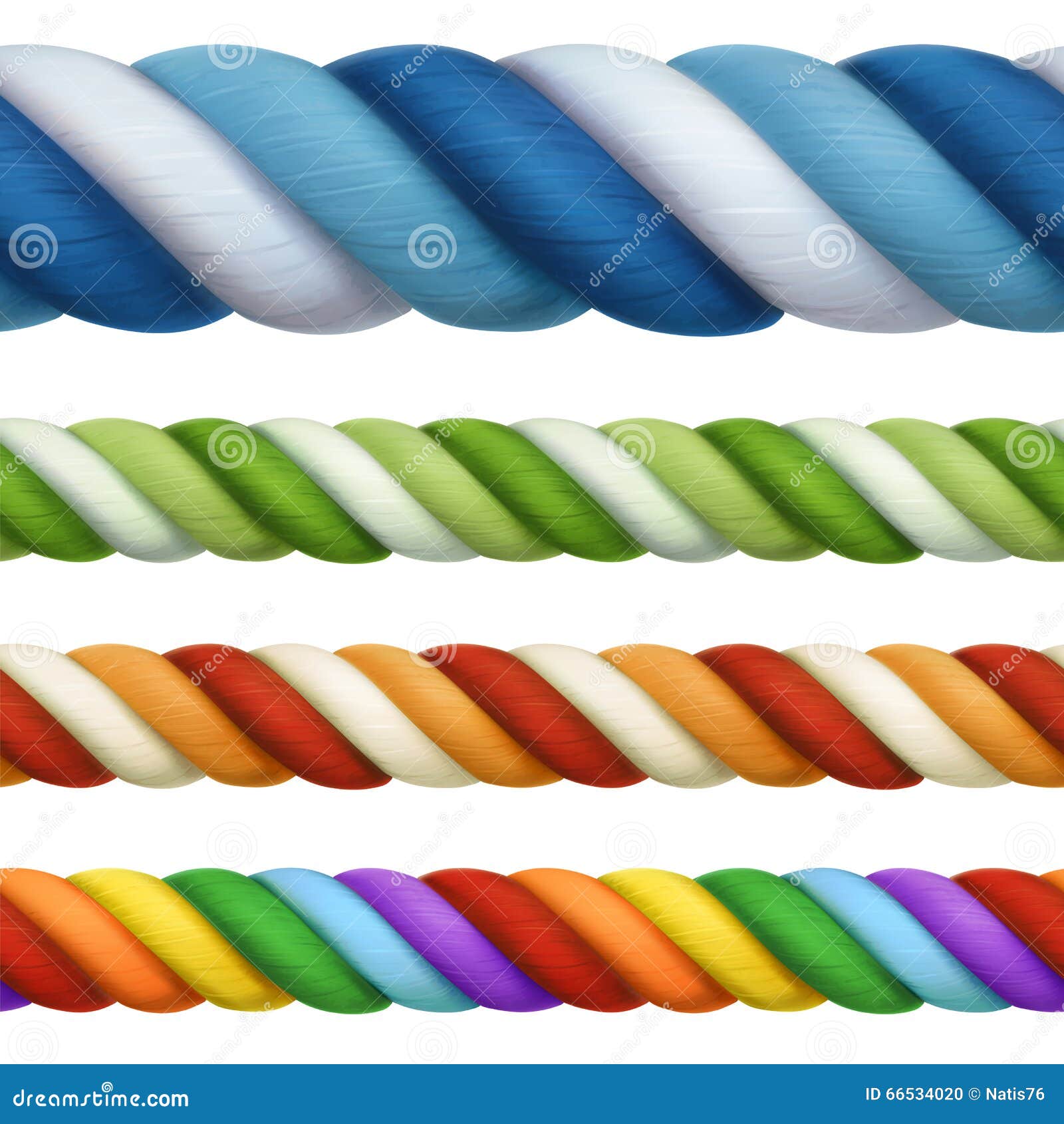 Multicolored Ropes, Vector Design Elements Stock Vector - Illustration ...