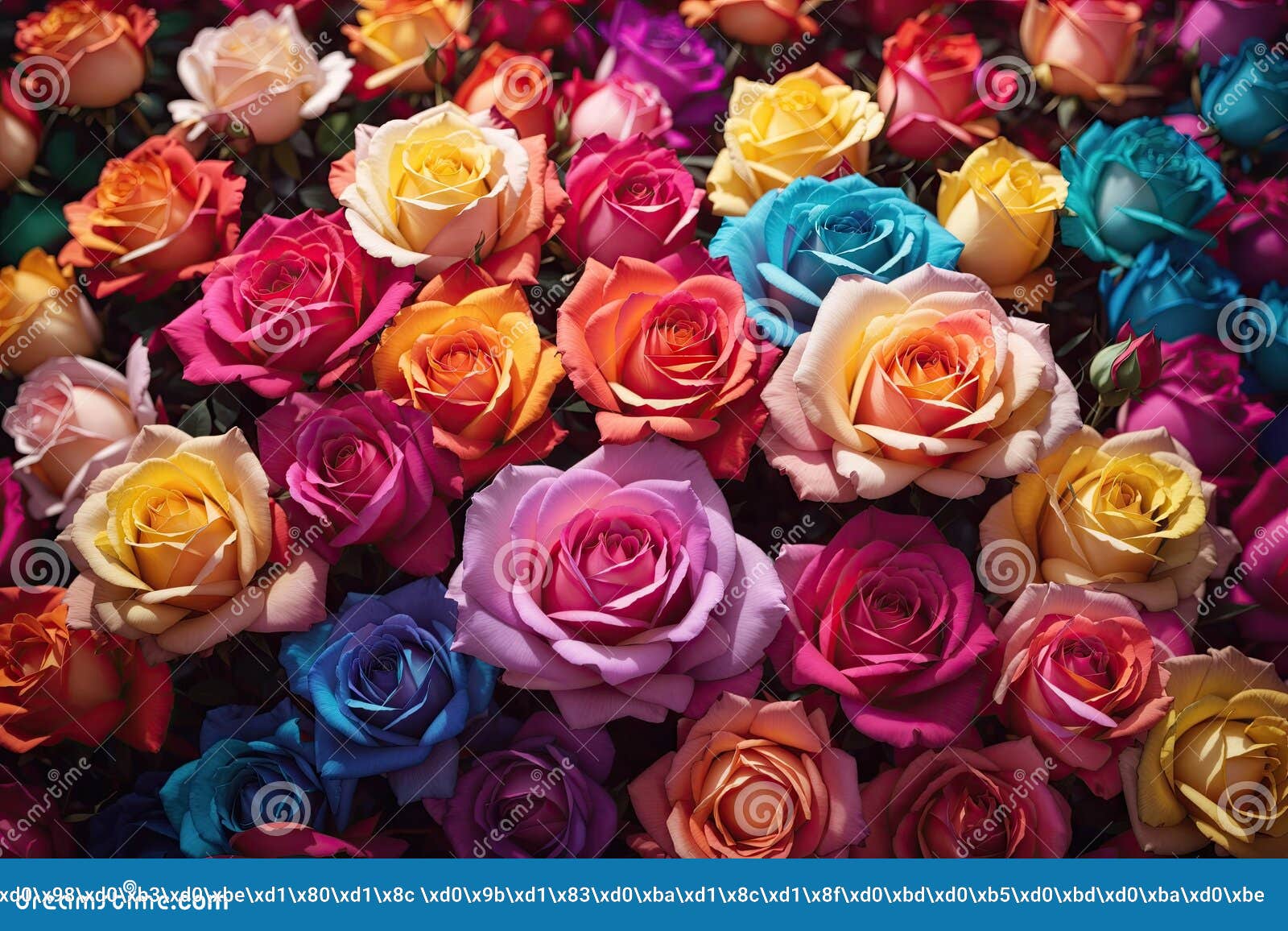 Multicolored Roses Gradient Background. Ai Generative Stock ...