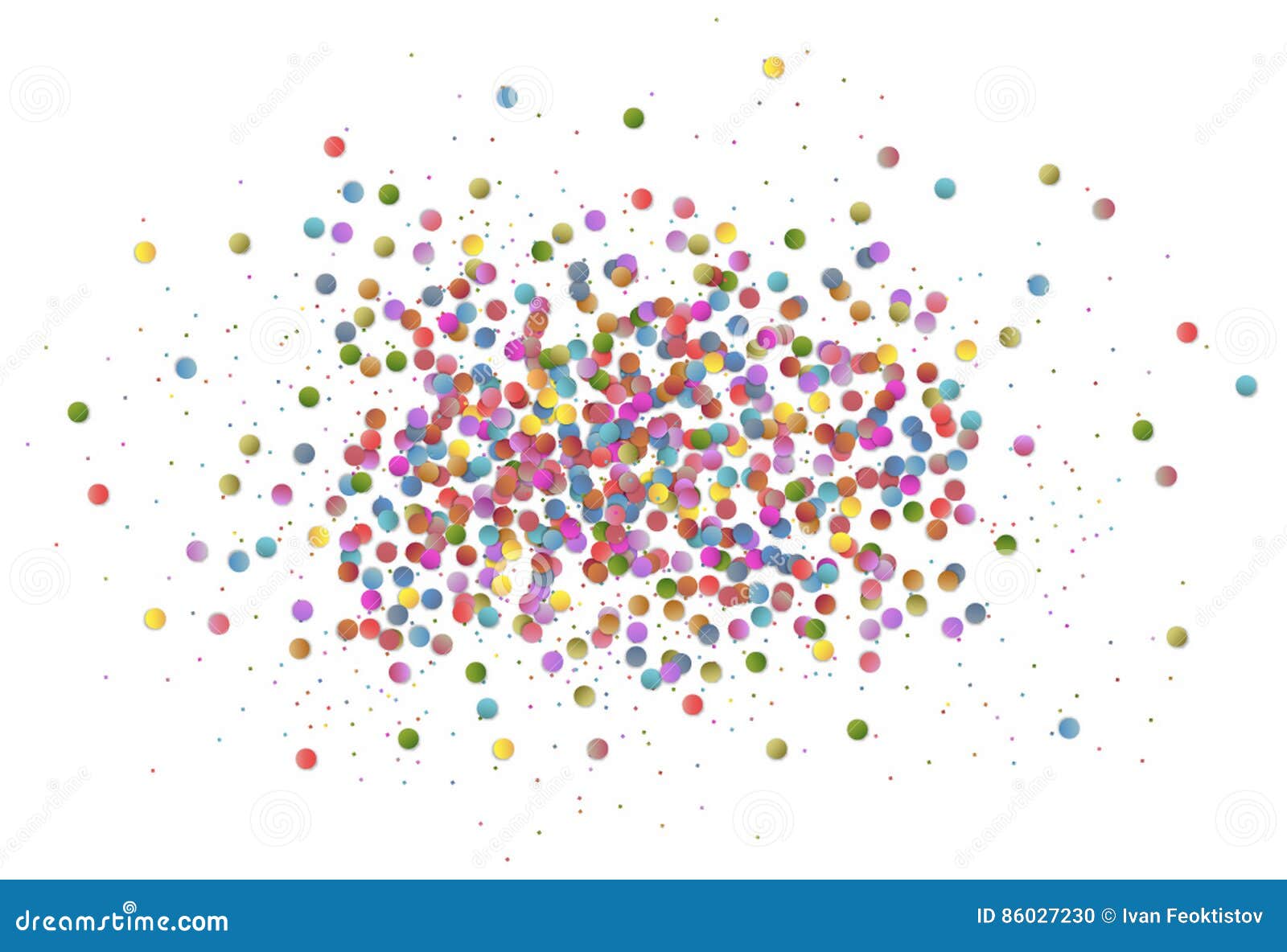 Multicolored Round Confetti Stock Vector - Illustration of magenta ...