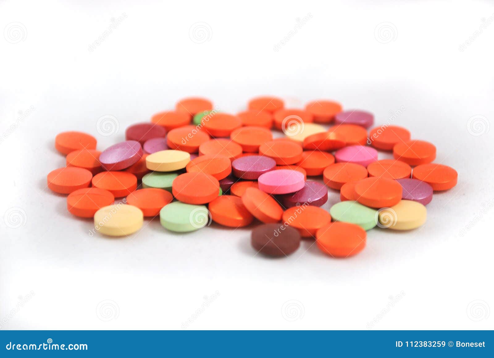 Multicolored round tablets stock image. Image of backgroud - 112383259
