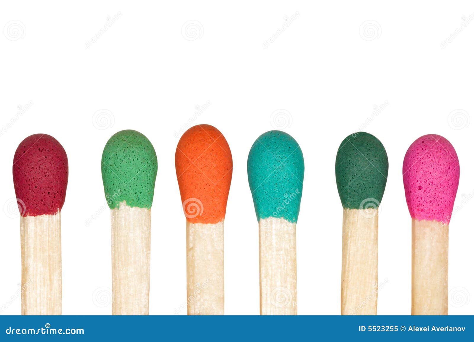 Multicolored Row of Matches Stock Image - Image of idea, tiny: 5523255
