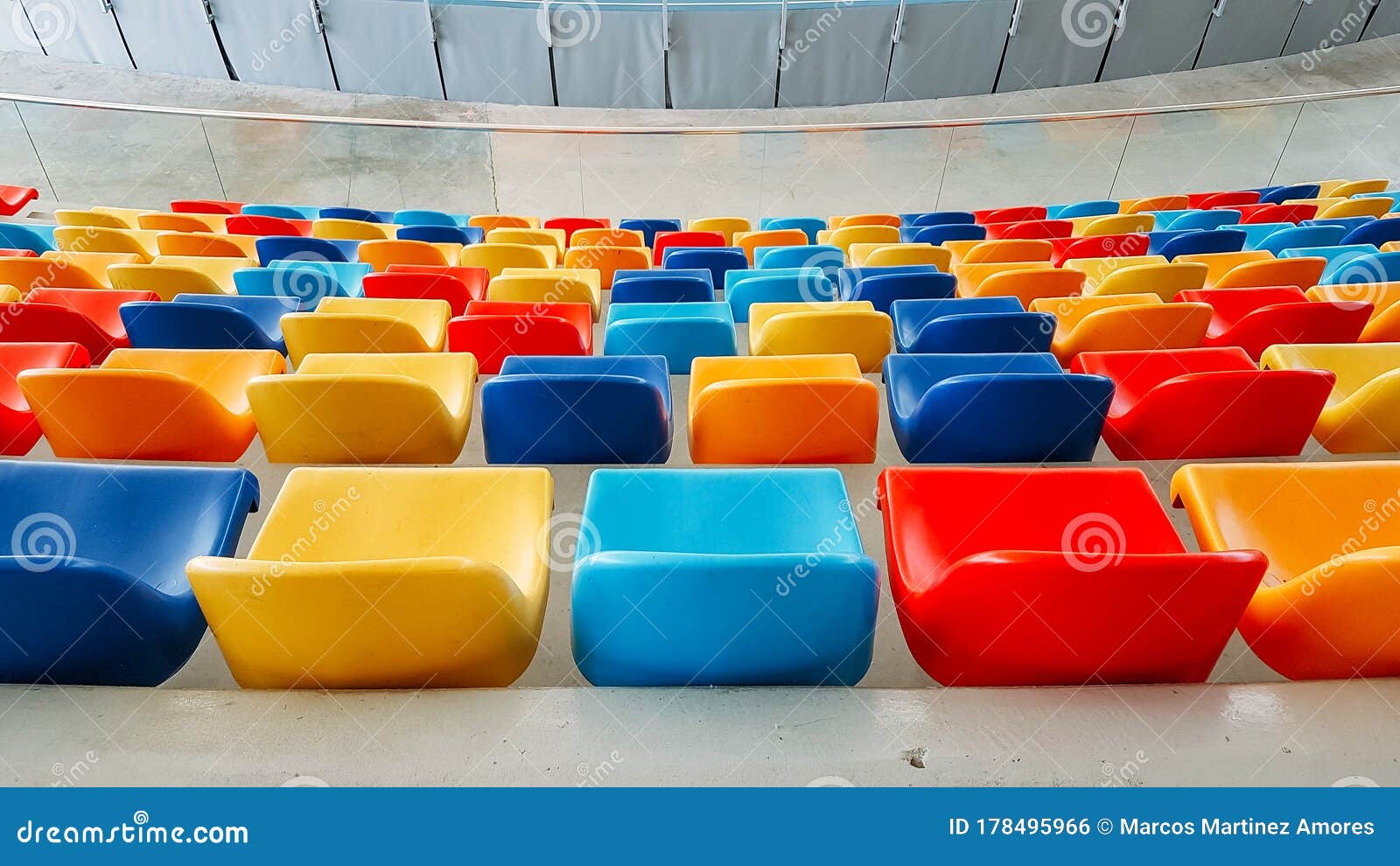 Multicolored Seats , Multicolored Seats, Colorful Seating Stock Photo ...
