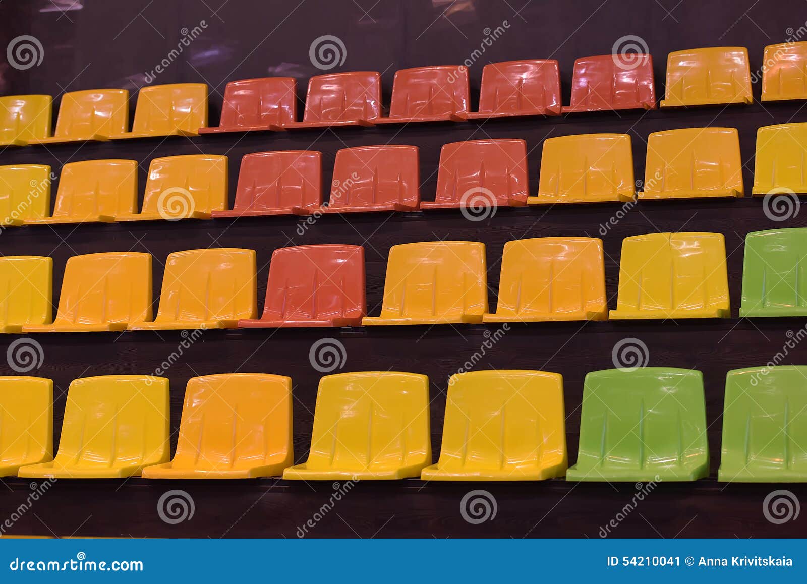 Multicolored seats stock image. Image of group, orange - 54210041
