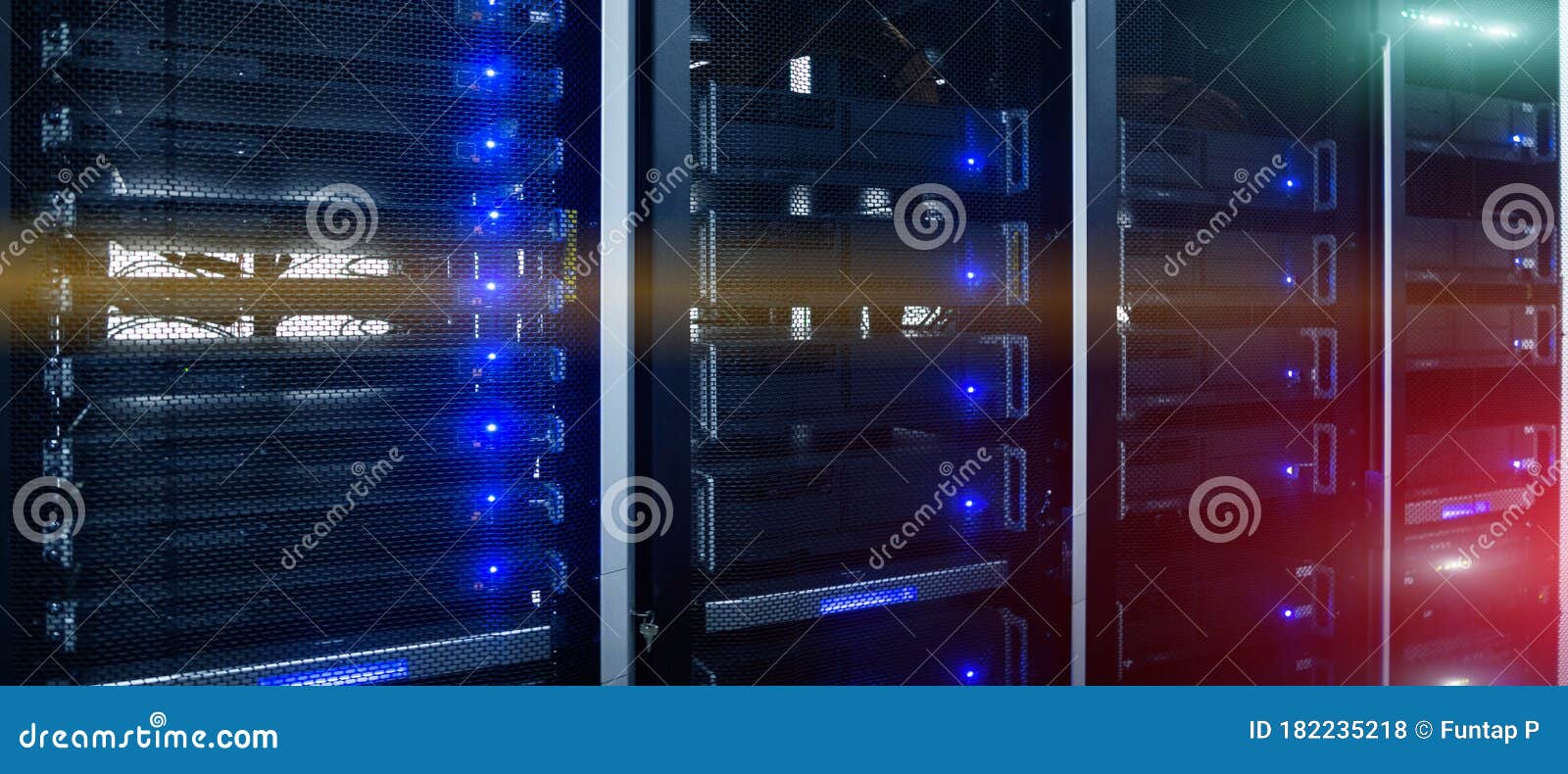 Multicolored Server Rack. Data Center 2020 Stock Photo - Image of ...