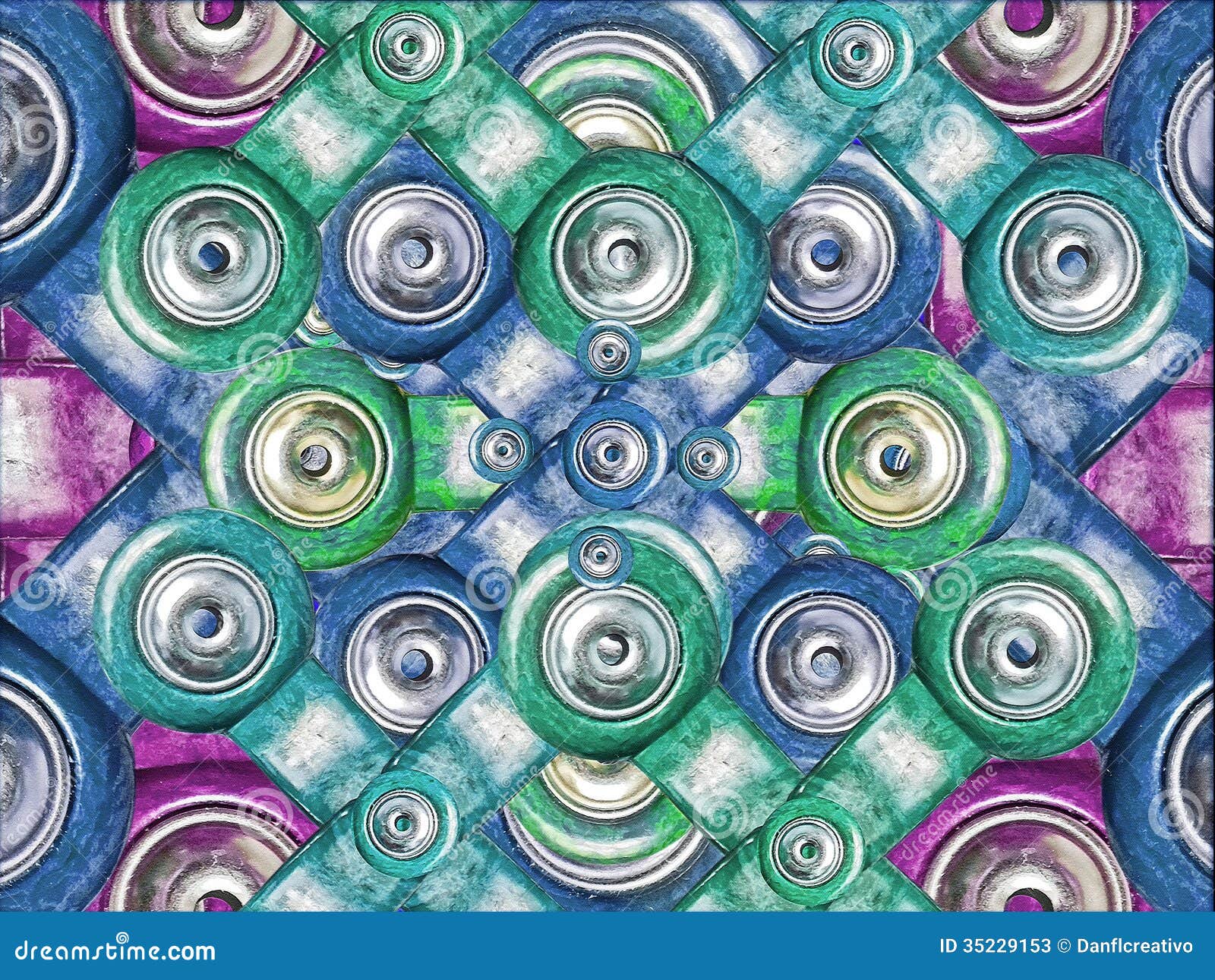 Multicolored Shapes Pattern Stock Illustration - Illustration of fabric ...