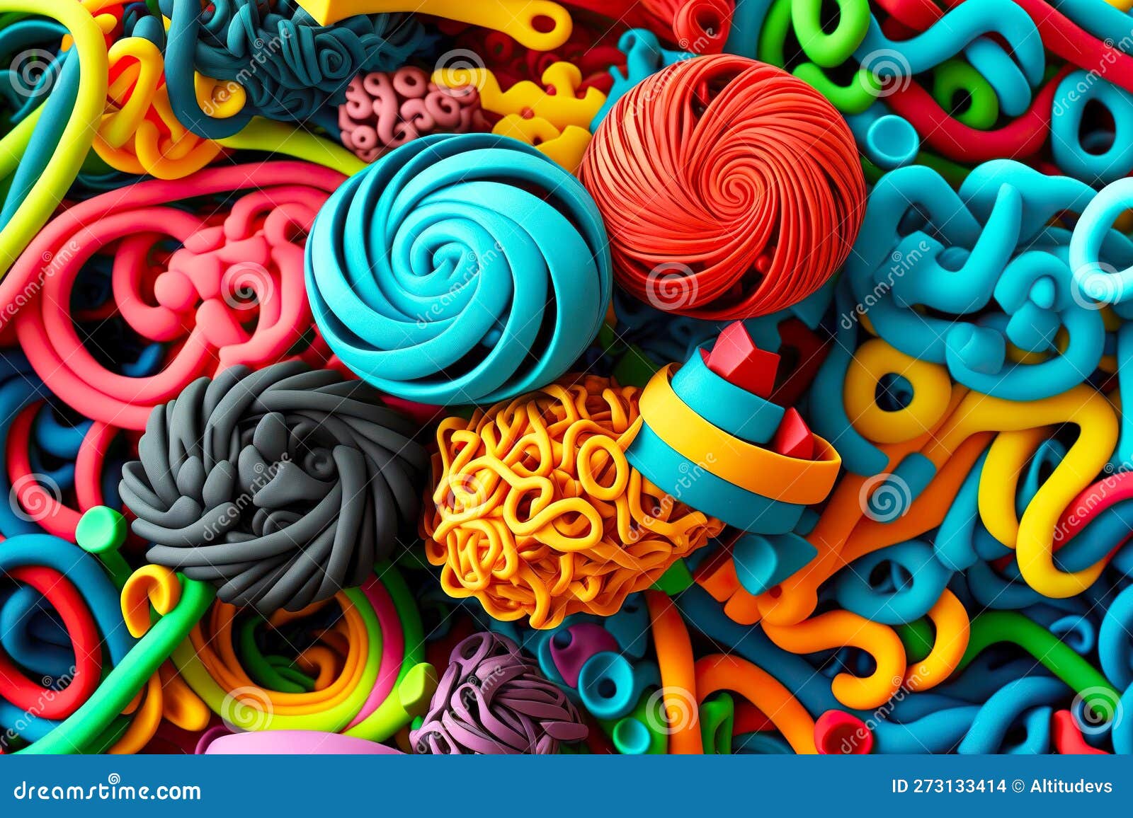Multicolored Shapes from Plasticine Texture Conceptual Background Stock ...