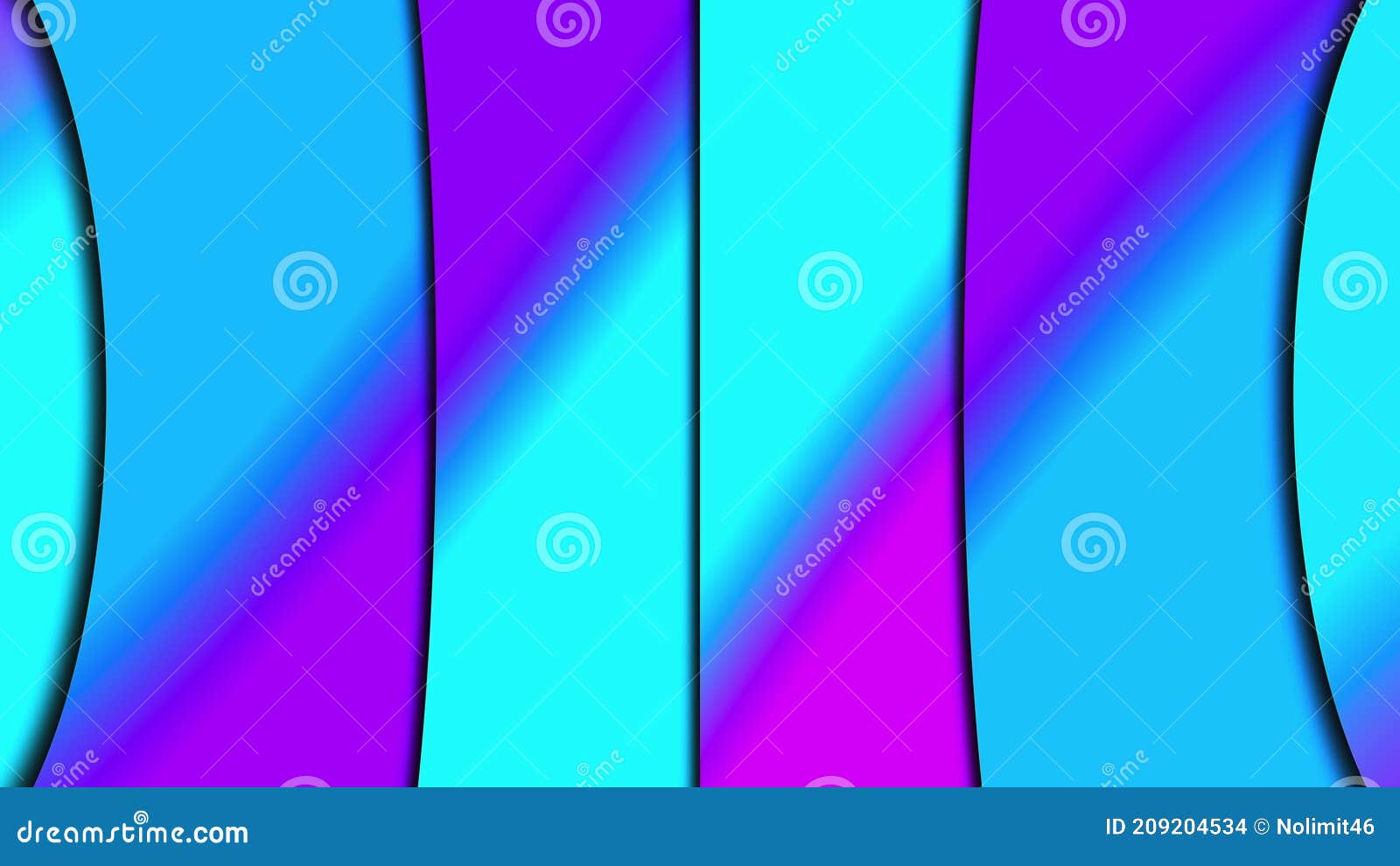 Multicolored Shapes Rectangles with Linear Gradient, Computer Generated ...