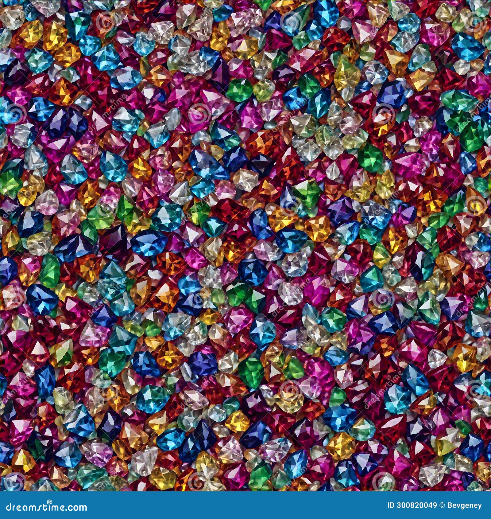 Multicolored Small Gems Seamless Pattern Stock Illustration ...