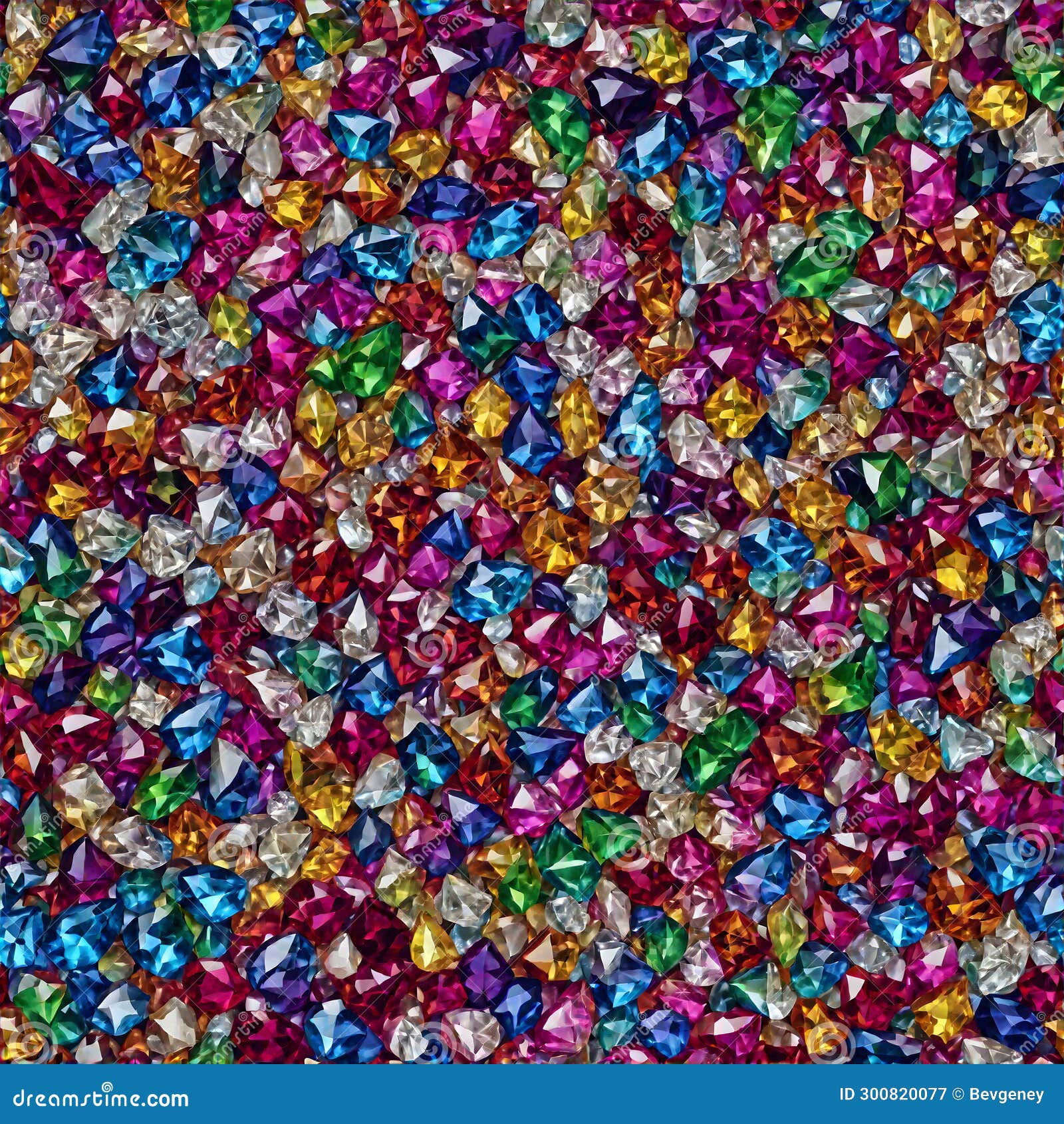 Multicolored Small Gems Seamless Pattern Stock Illustration ...