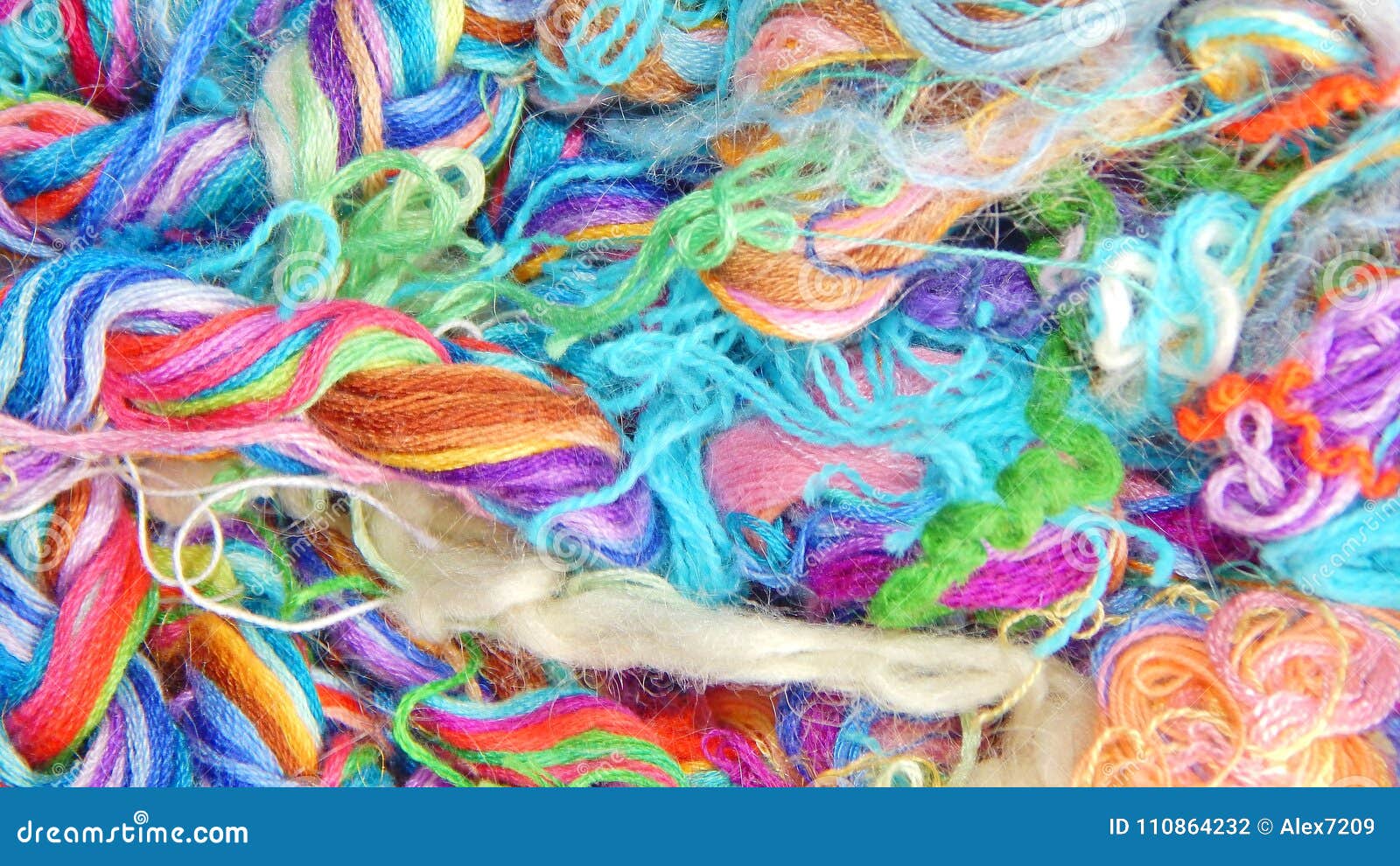 Multicolored Silk Threads. Colorful Background Texture Stock Photo ...