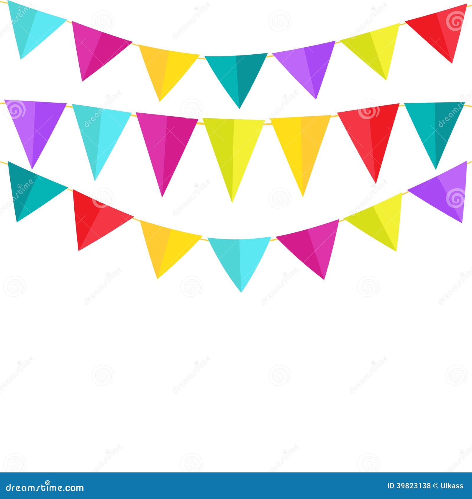 Multicolored Slinger Van Vlaggen. Vector Illustratie - Illustration of ...