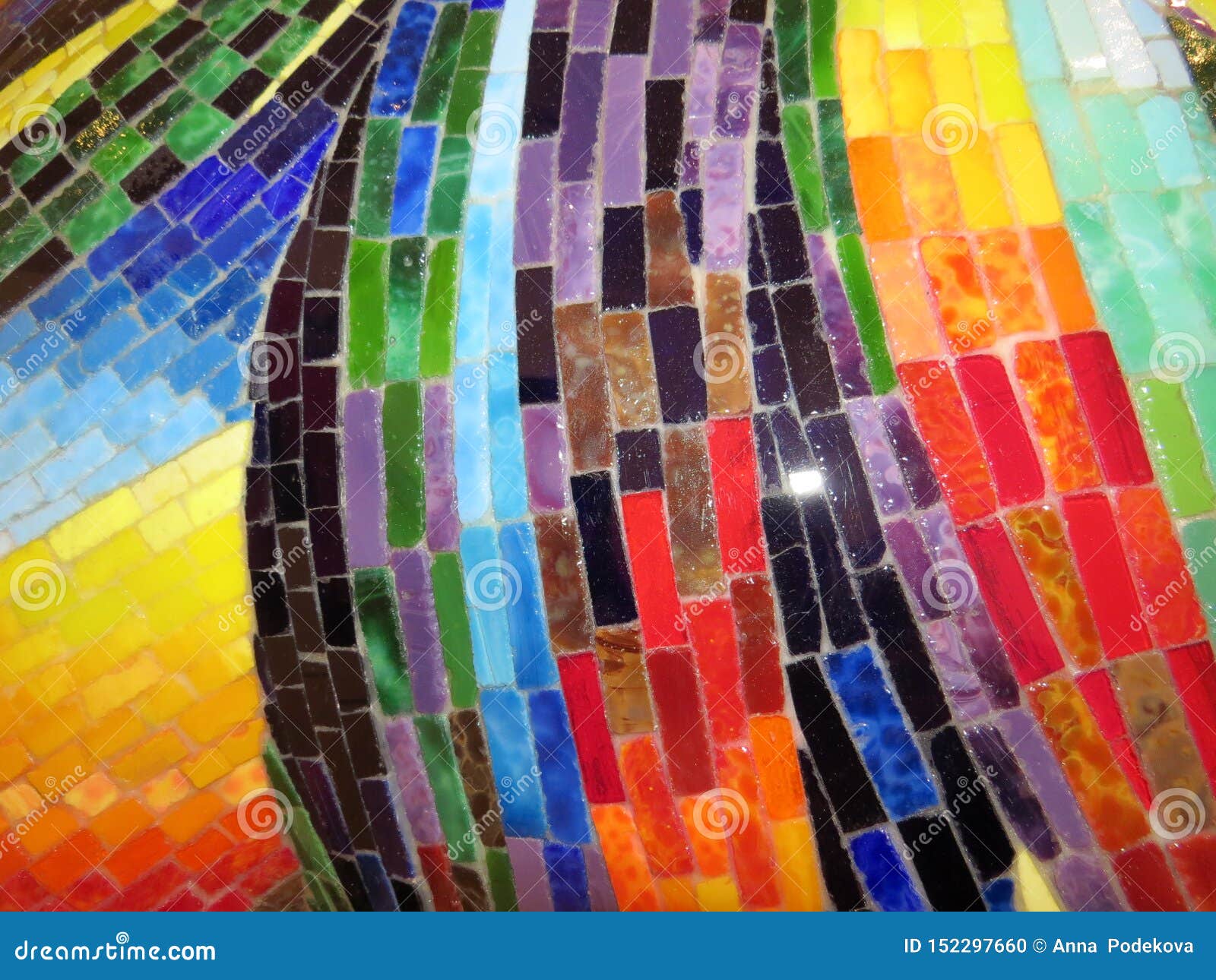 Multicolored Smalt Mosaic from Glass Peaces Stock Photo - Image of away ...