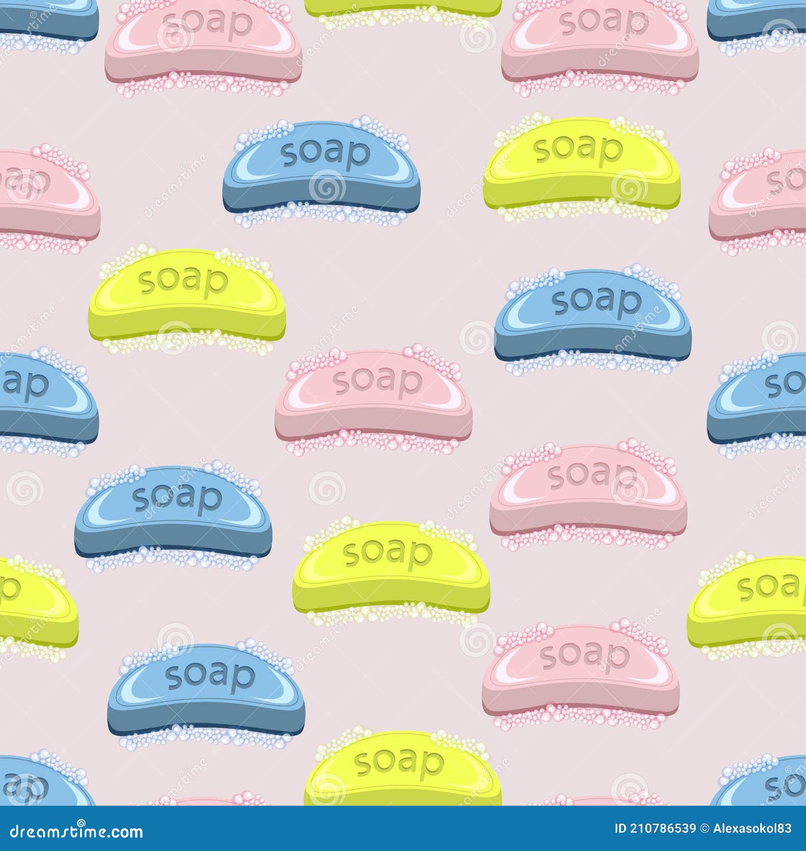 Multicolored Soap Pattern. Vector Illustration Stock Illustration ...