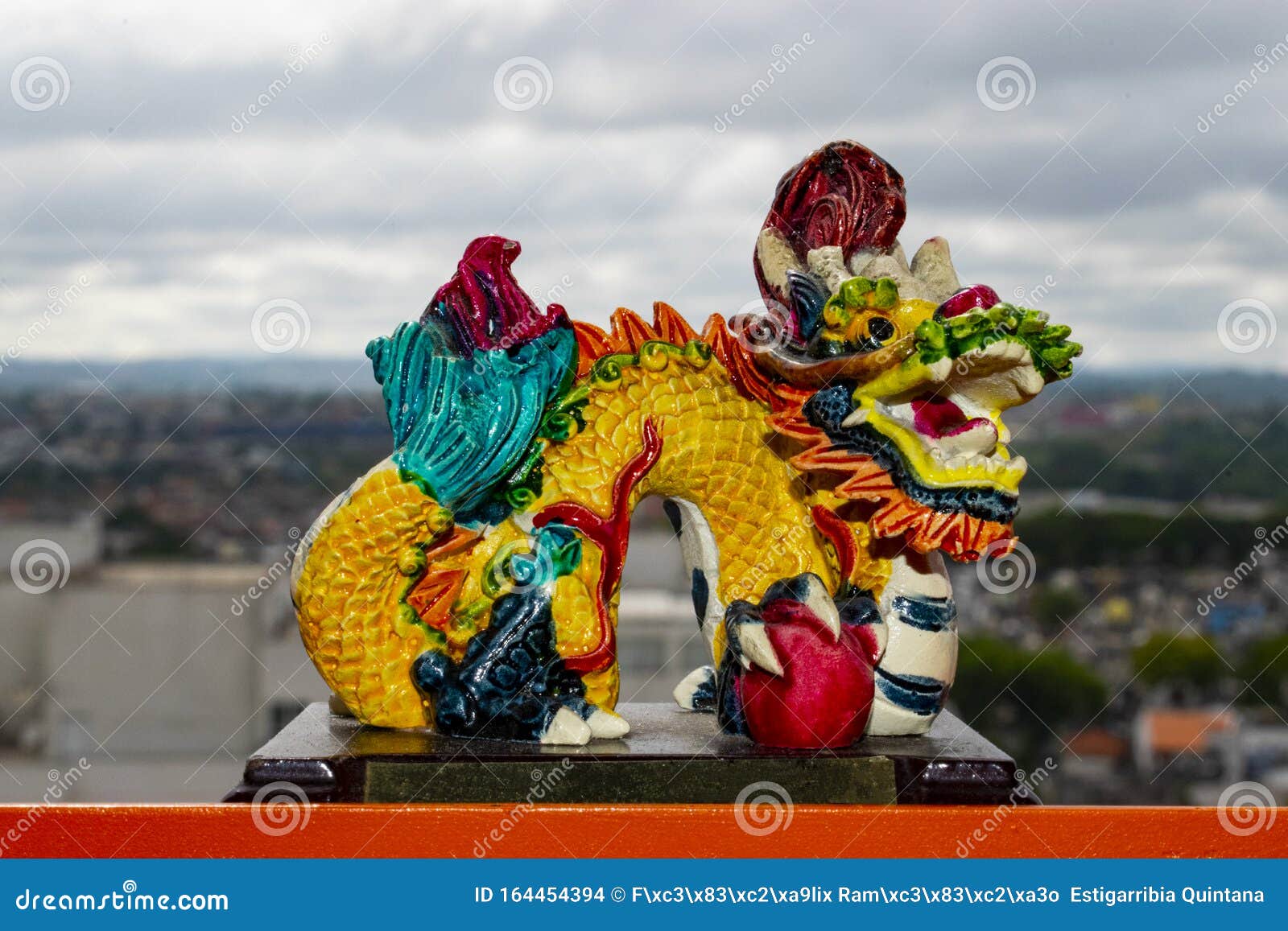 Multicolored Solid Dragon Chinese Miniature Stock Photo - Image of ...