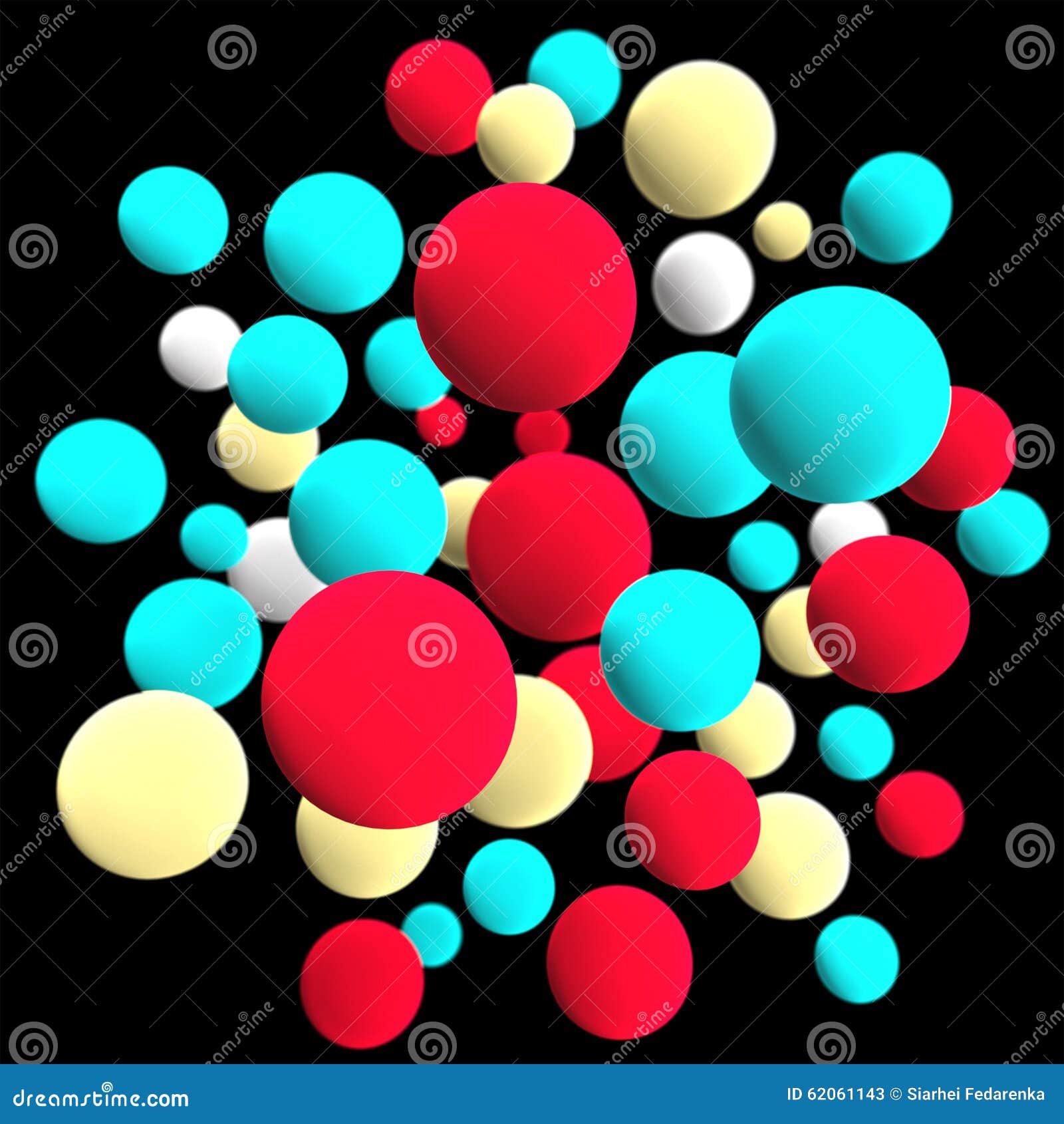 Multicolored spheres stock illustration. Illustration of chartreuse ...