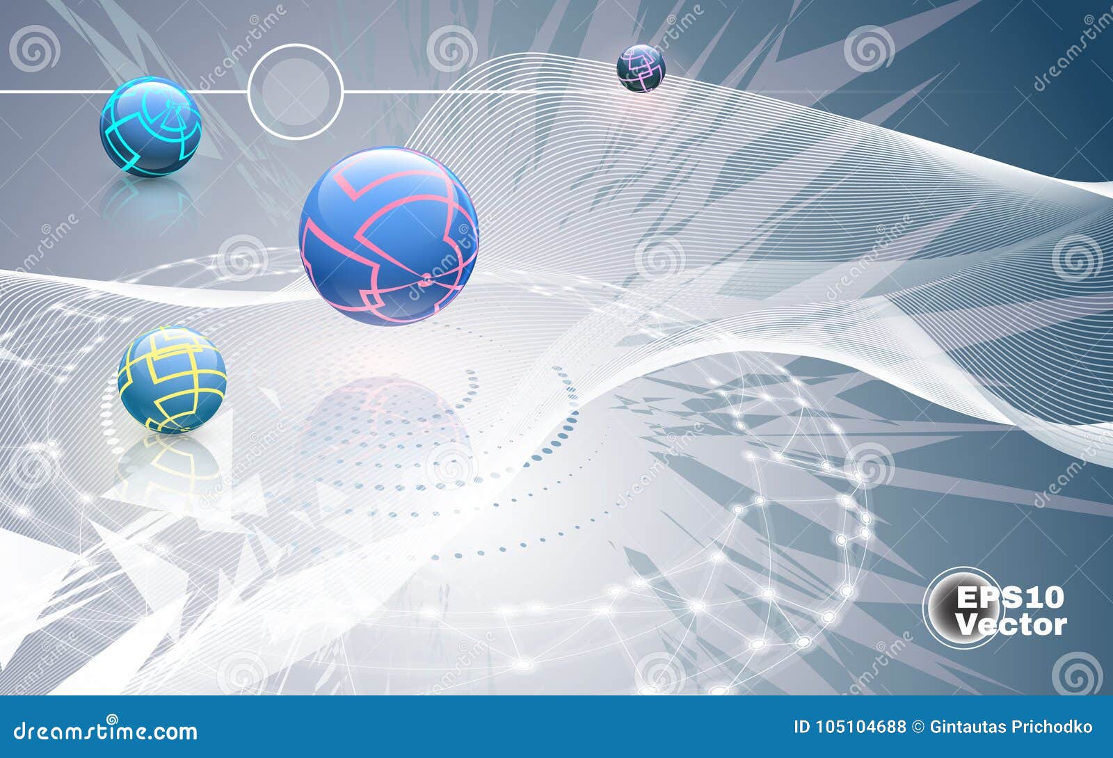 Multicolored Sphers on Abstract Background Stock Vector - Illustration ...