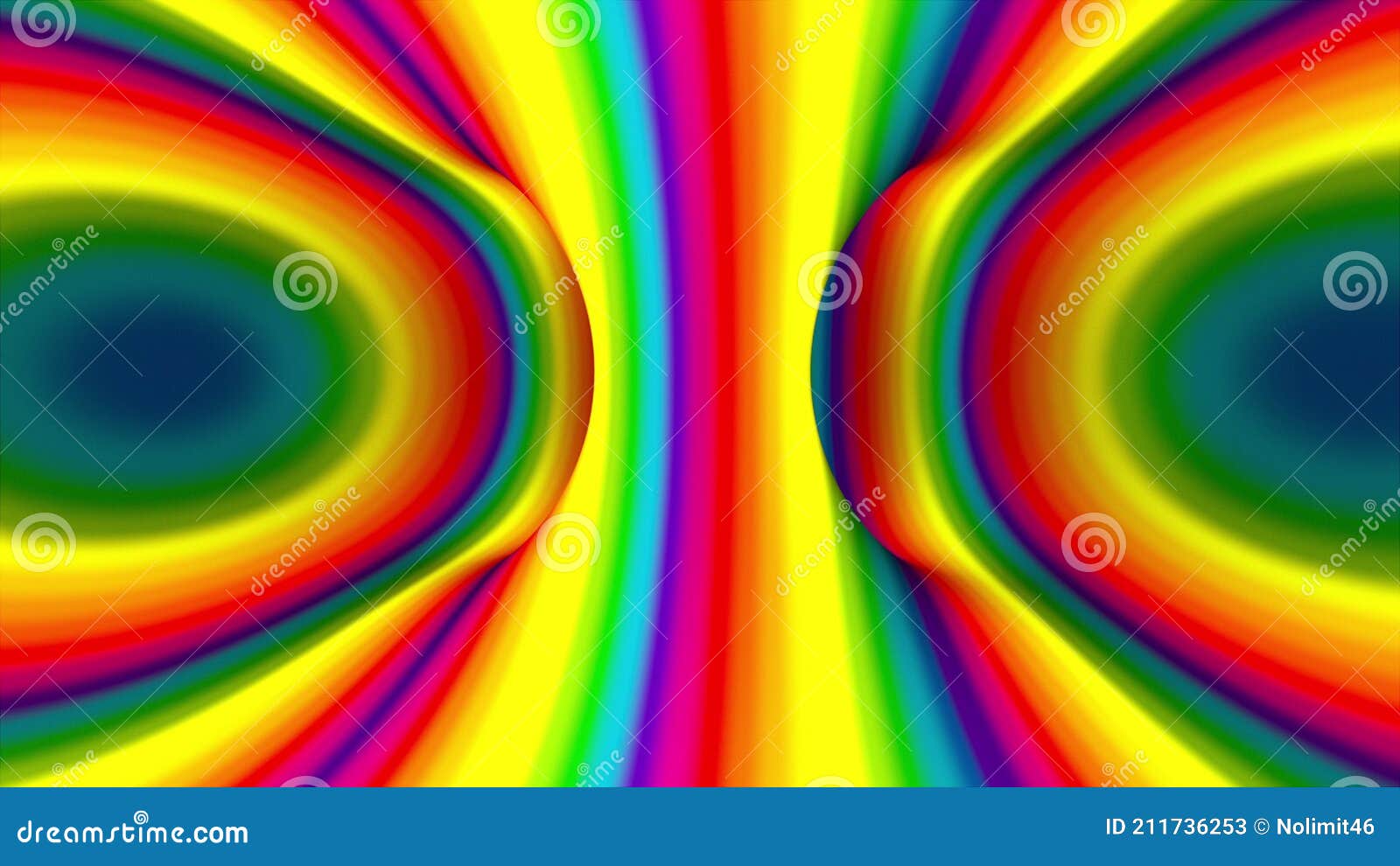 Multicolored Spiral Shape, Computer Generated. 3d Rendering Abstract ...