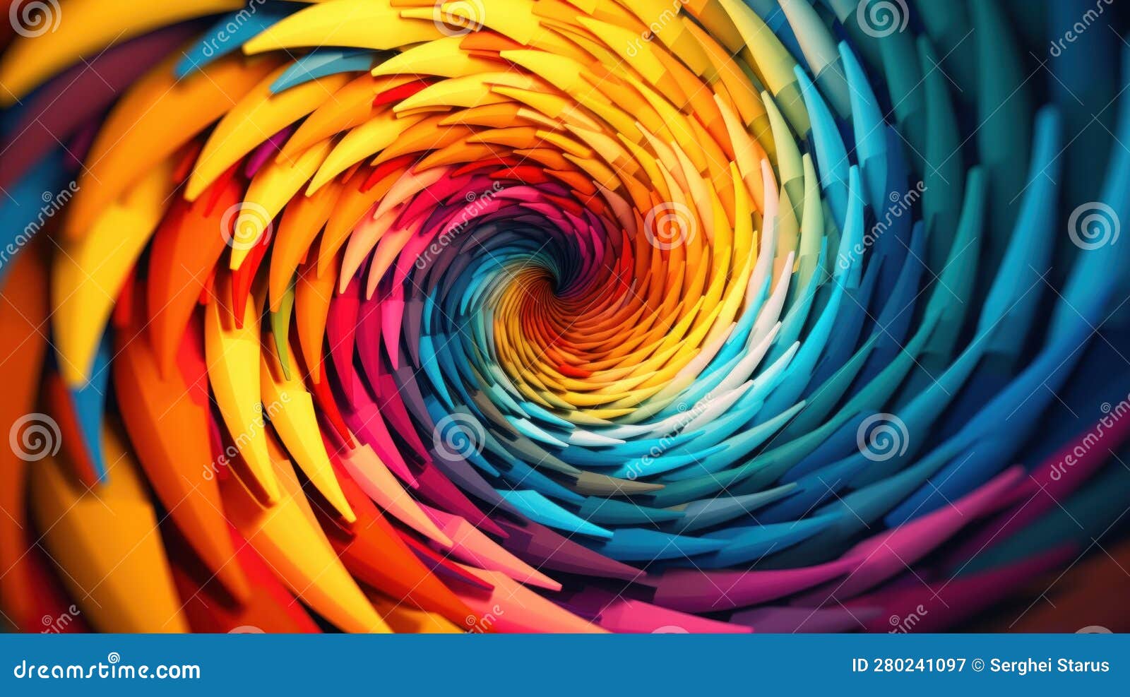 A Multicolored Spiral is Shown in this Image. Generative AI Image ...