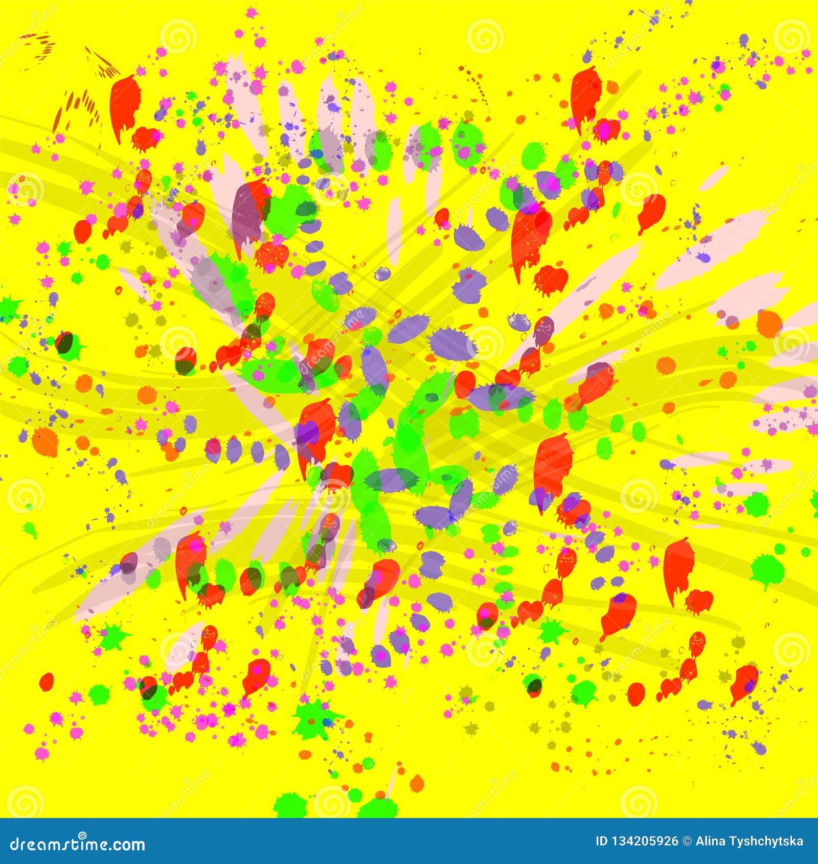 Multicolored Splash Blot - Template for Your Designs Stock Vector ...