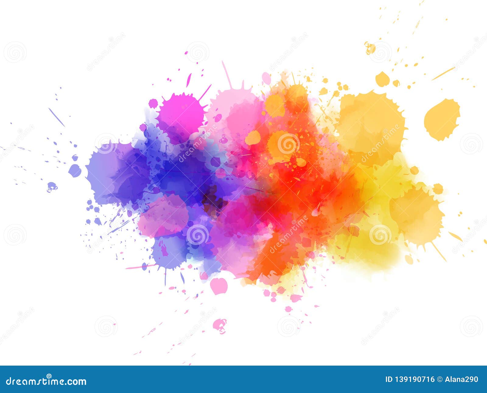 Multicolored Splash Watercolor Blot Stock Vector - Illustration of ... Multicolored Splash Watercolor Blot Stock Vector - Illustration of ...