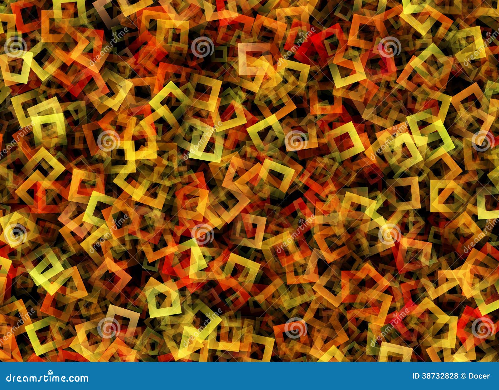 Multicolored Square Frames in Chaotic Arrangement Stock Illustration ...