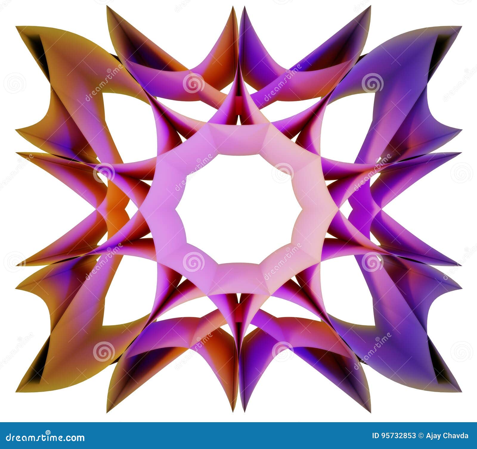 Multicolored Square Mandala Isolated Design Element Stock Illustration ...