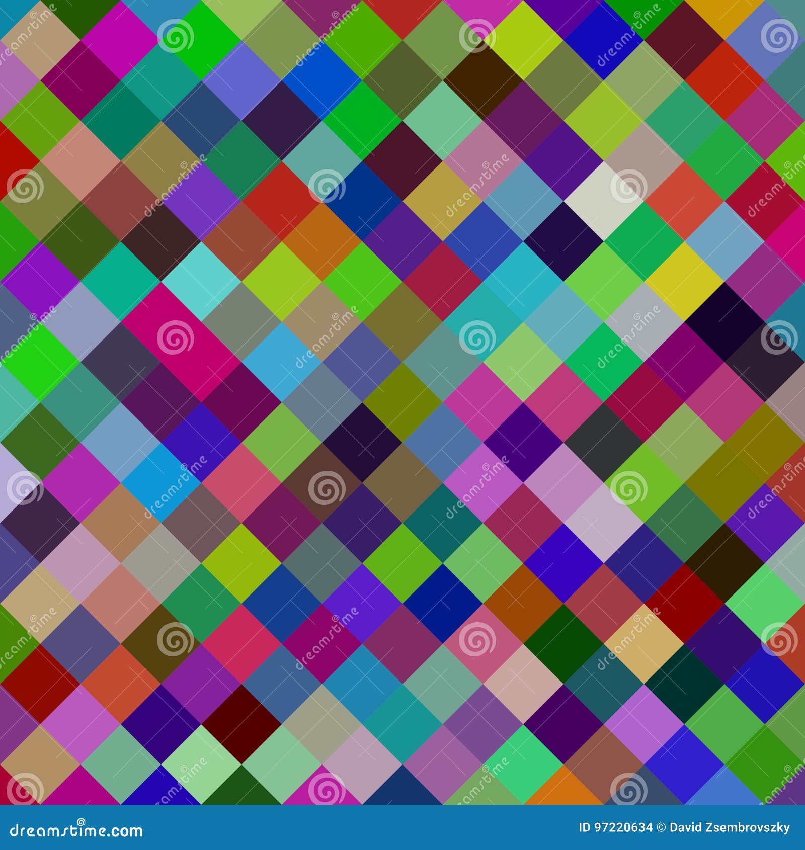 Multicolored Square Pattern Background - Geometric Vector Illustration ...