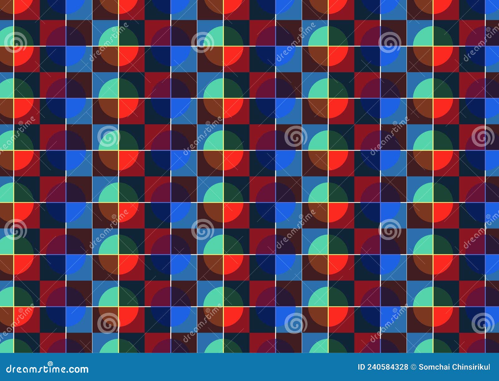 Multicolored Squares and Circles Graphic Design Stock Illustration ...