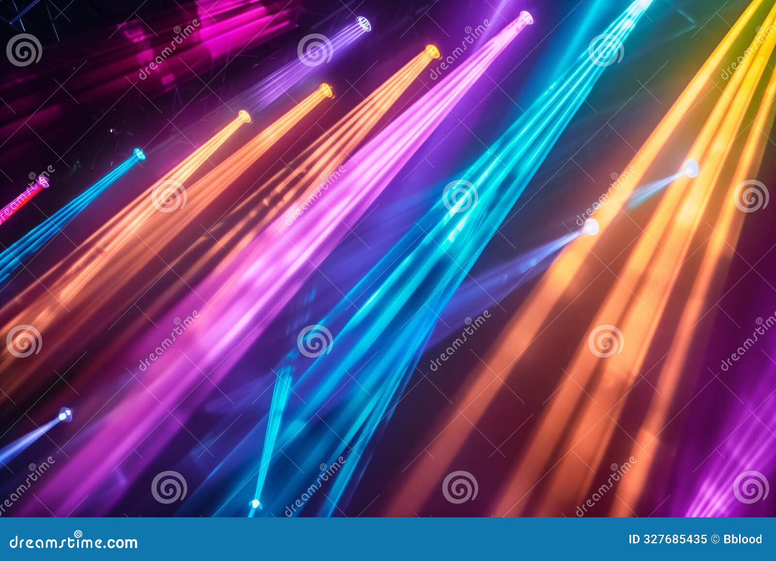 Multicolored Stage Spotlights Shining in Dark Auditorium Stock Image ...