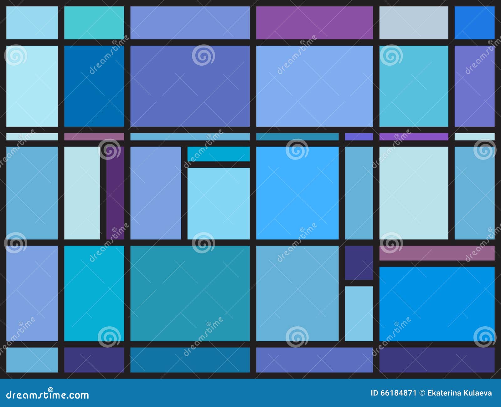 Multicolored Stained Glass Window with Irregular Block Pattern Stock ...