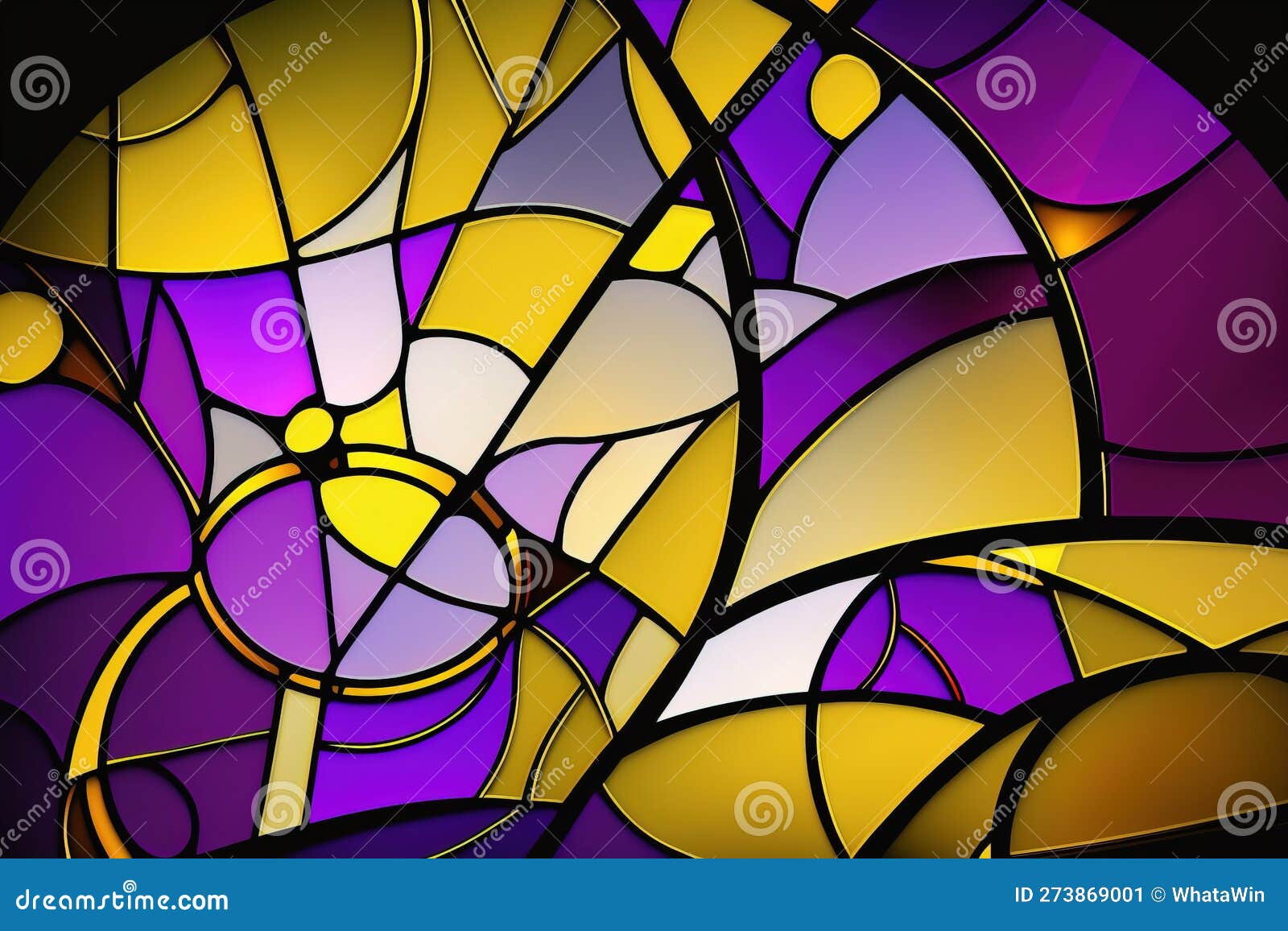 Multicolored Stained Glass Window with Irregular Random Block Pattern ...