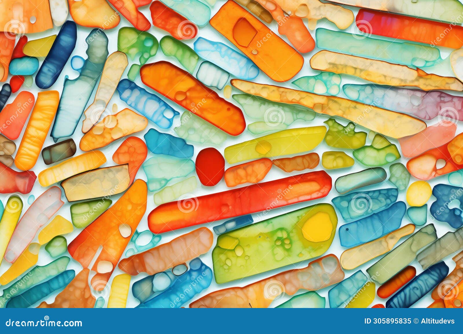 Multicolored Stained Histology Samples Under a Microscope Stock Image ...